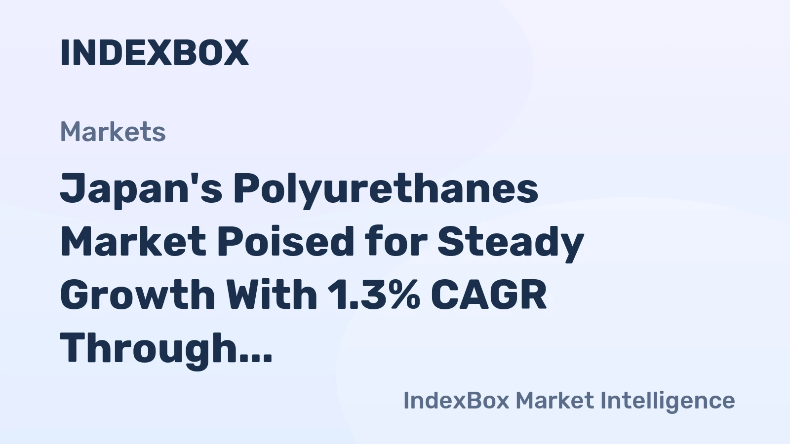 Japan's Polyurethanes Market Poised for Steady Growth With 1.3% CAGR Through 2035