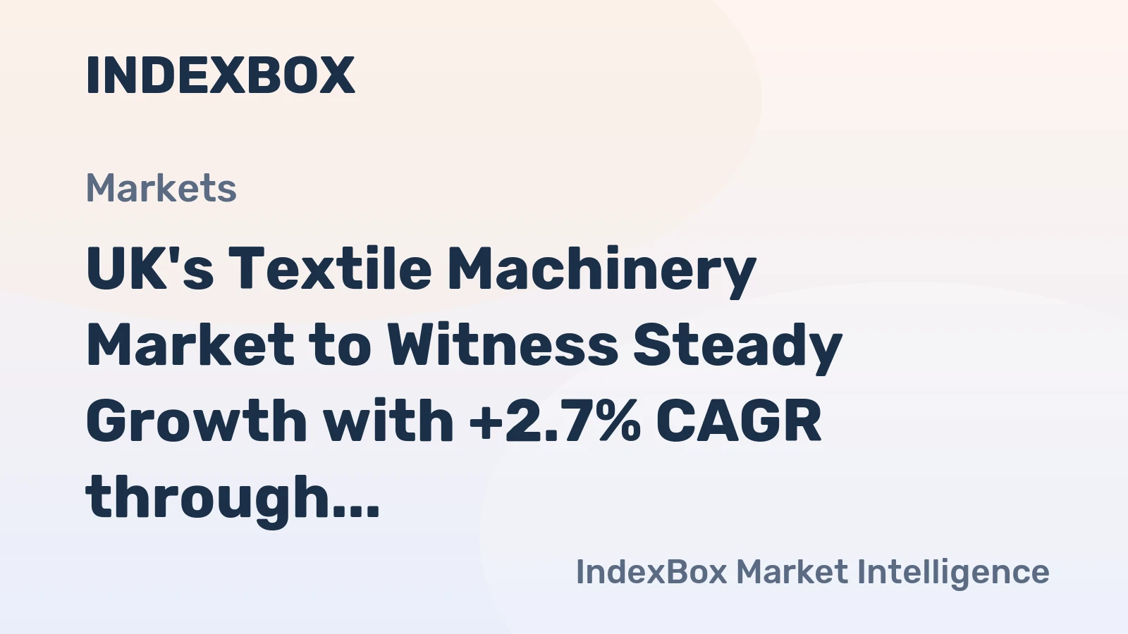 UK's Textile Machinery Market to Witness Steady Growth with +2.7% CAGR through 2035