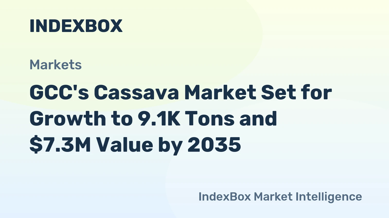 GCC's Cassava Market Set for Growth to 9.1K Tons and $7.3M Value by 2035