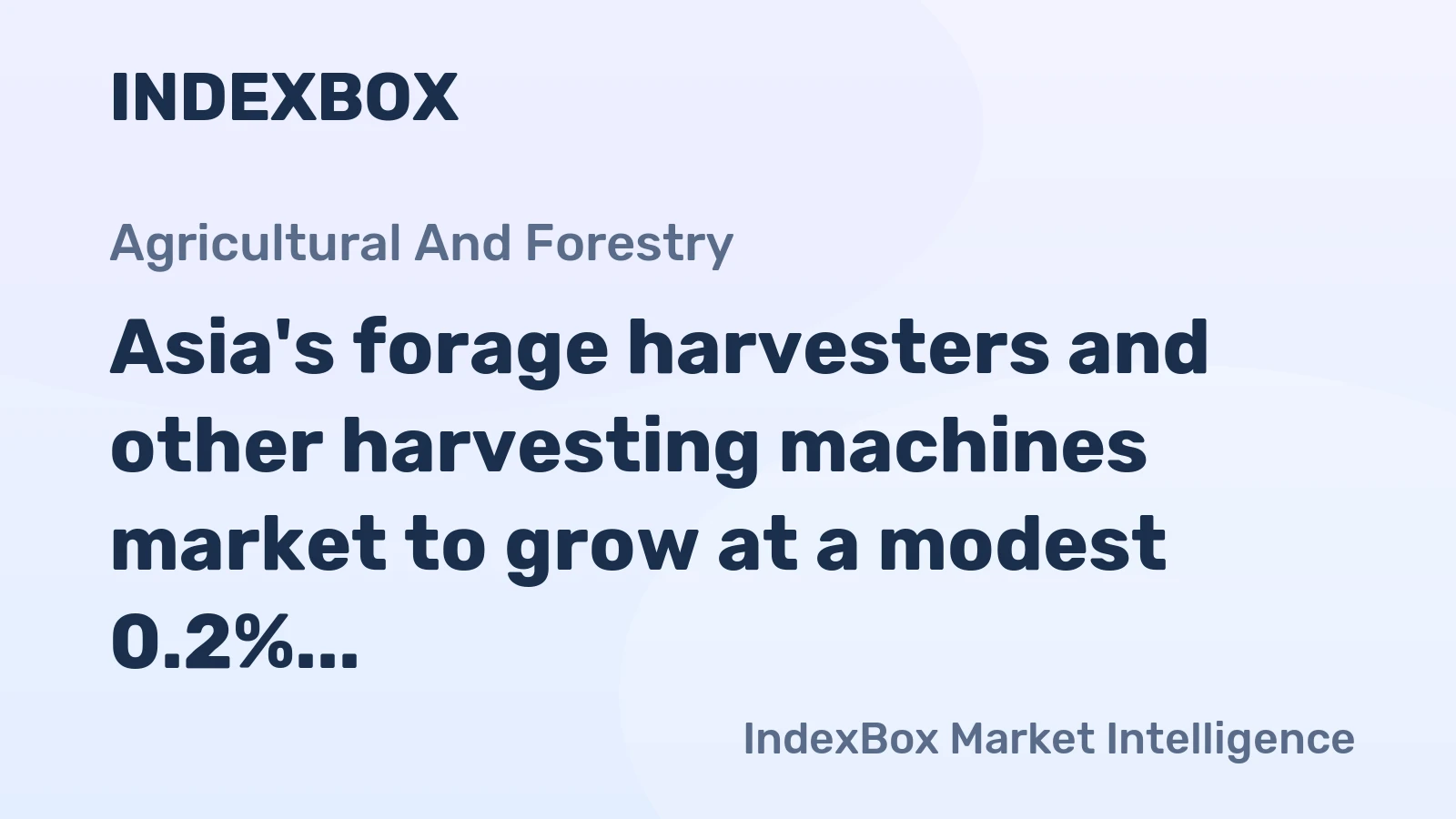 Asia's forage harvesters and other harvesting machines market to grow at a modest 0.2% CAGR, reaching 160K units by 2035.