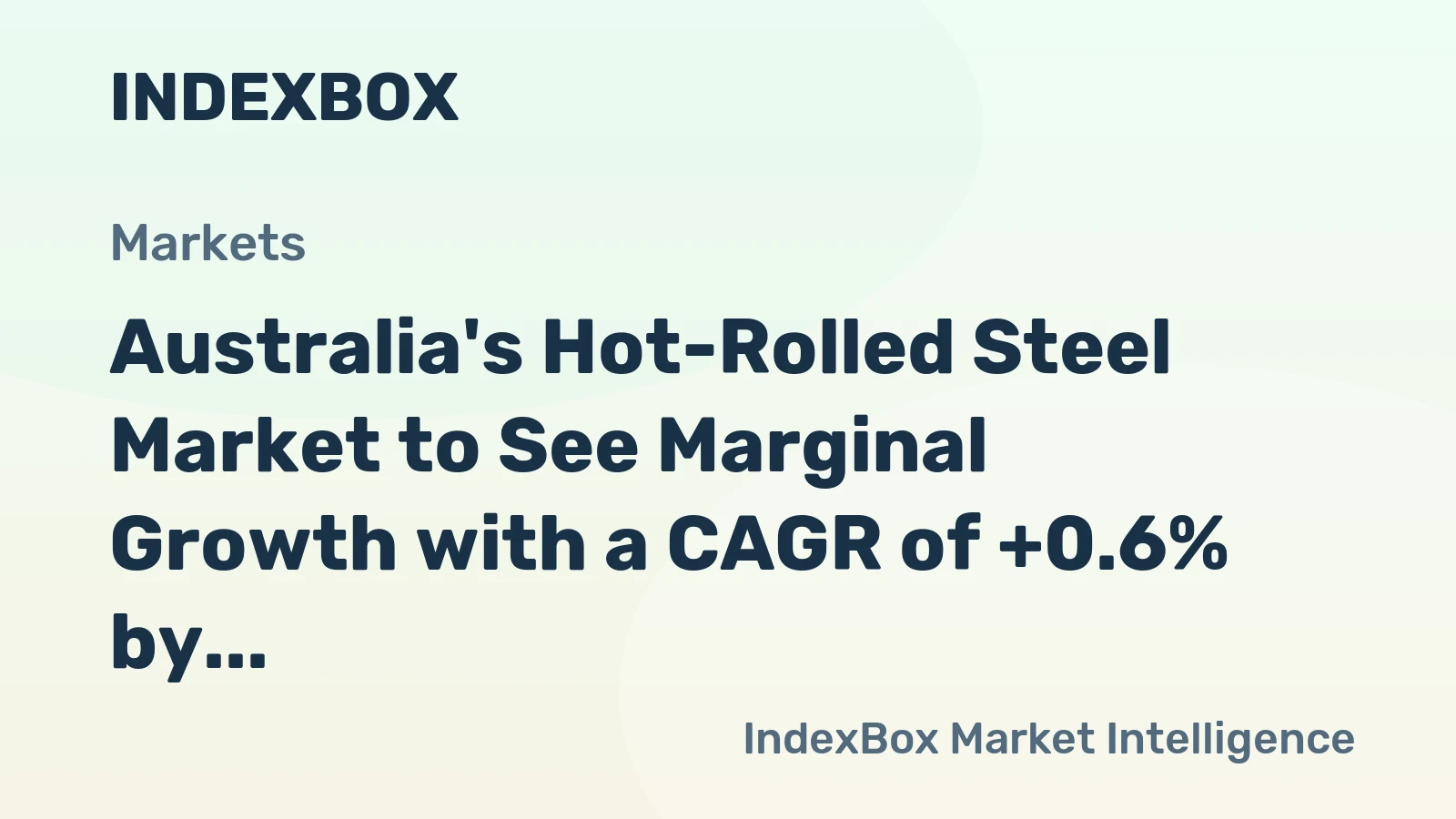 Australia's Hot-Rolled Steel Market to See Marginal Growth with a CAGR of +0.6% by 2035