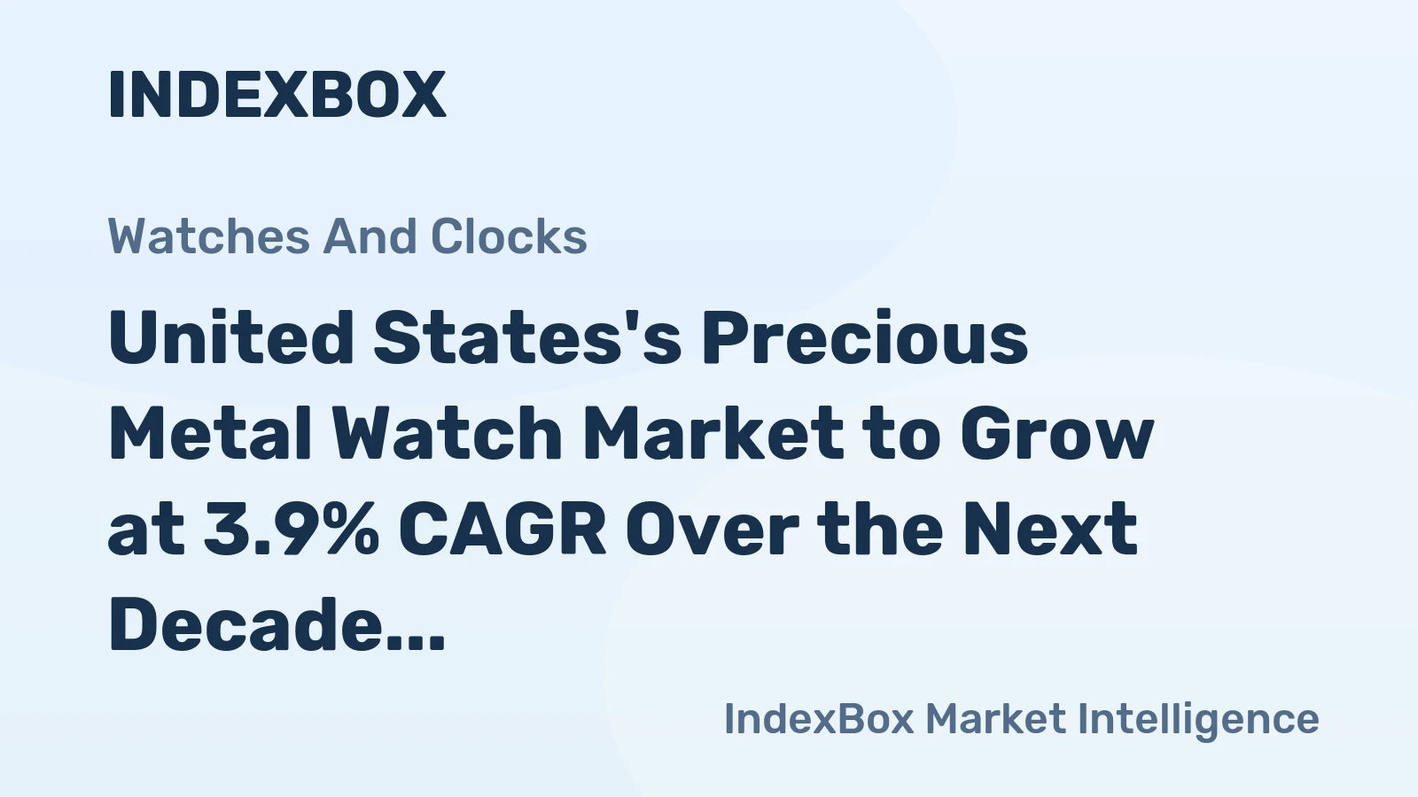 United States's Precious Metal Watch Market to Grow at 3.9% CAGR Over the Next Decade