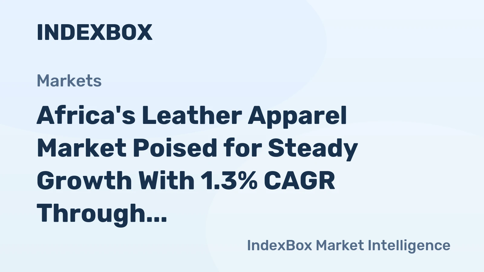 Africa's Leather Apparel Market Poised for Steady Growth With 1.3% CAGR Through 2035