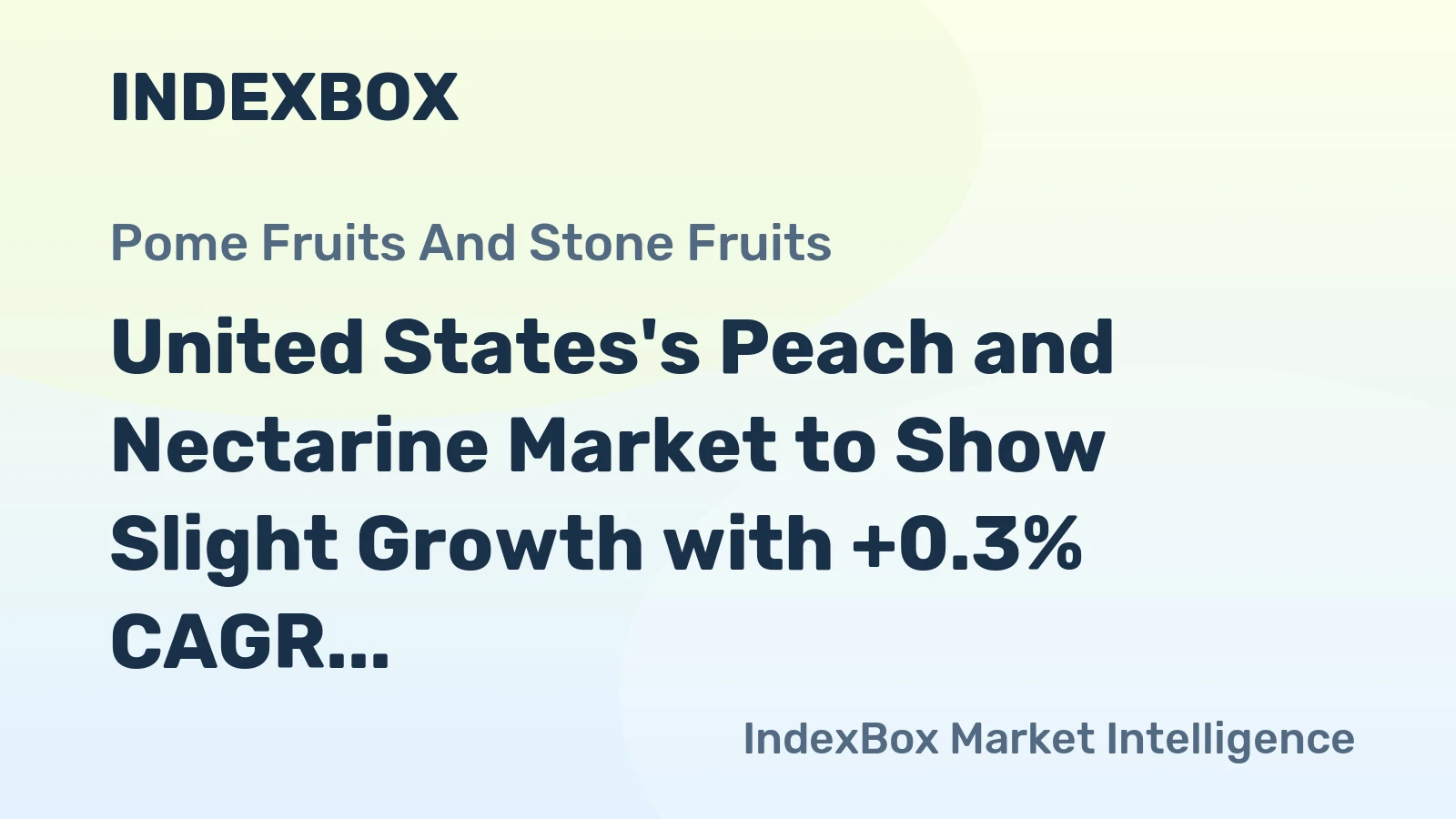 United States's Peach and Nectarine Market to Show Slight Growth with +0.3% CAGR Over Next Decade