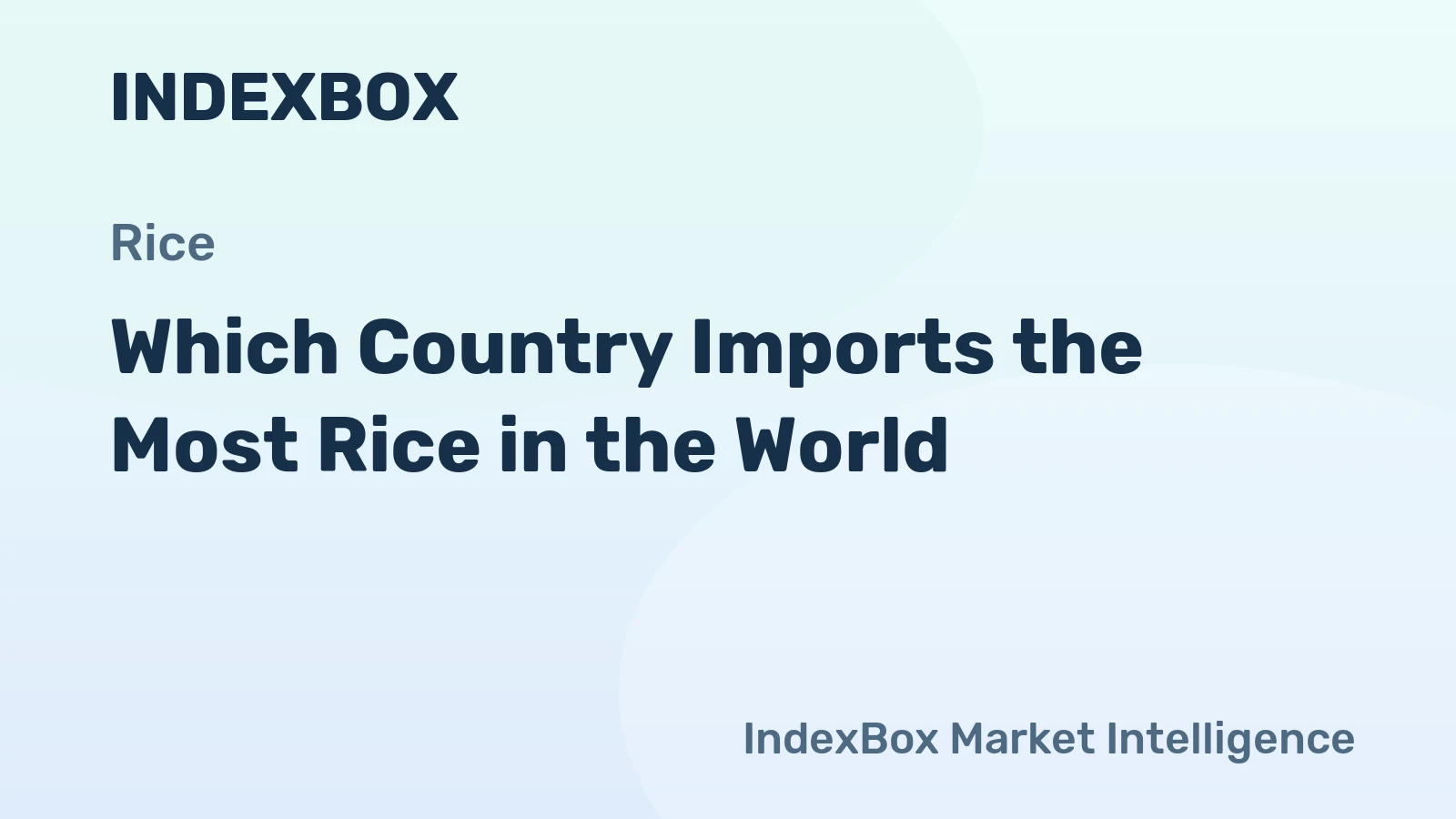 Which Country Imports the Most Rice in the World?