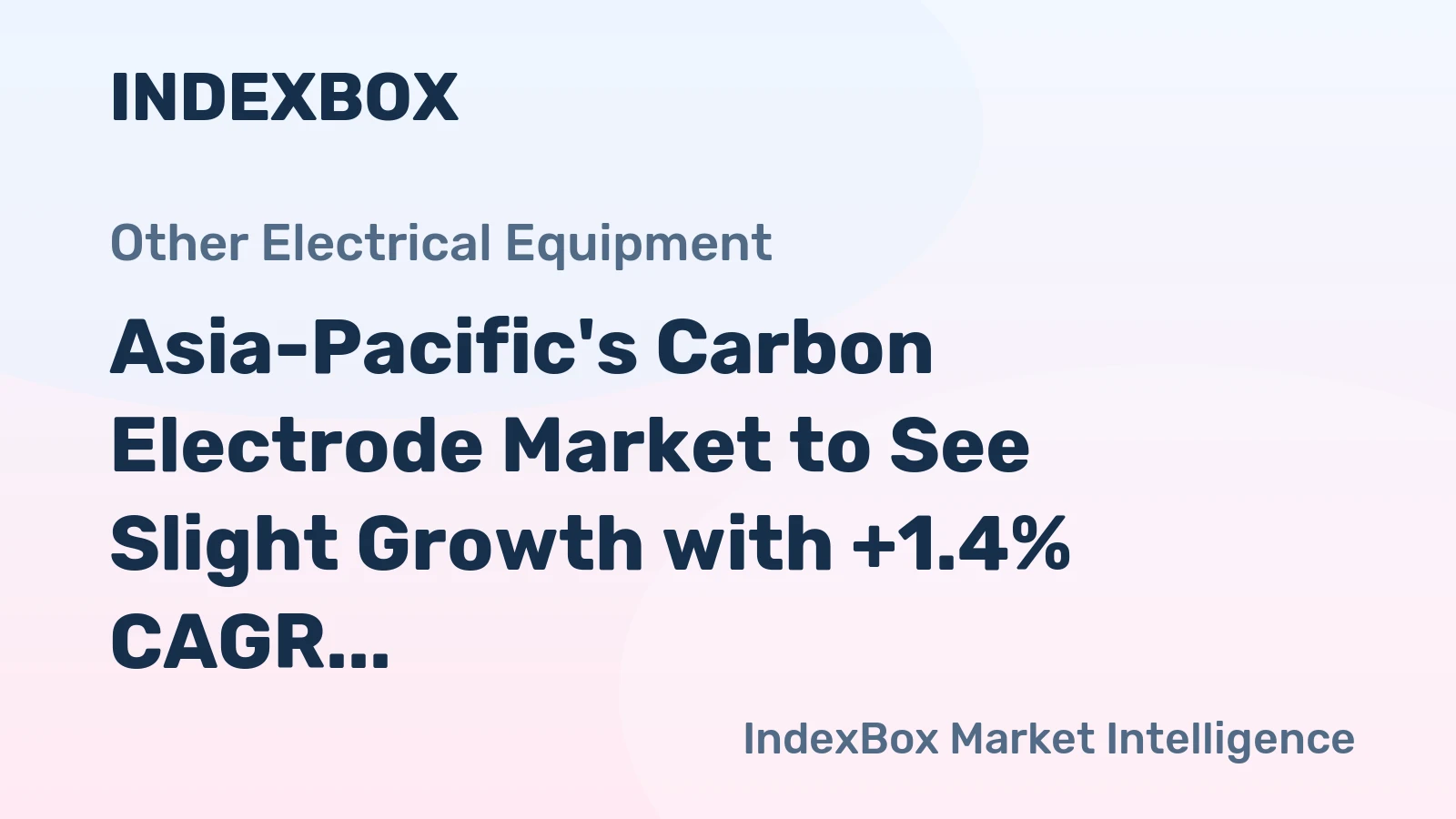 Asia-Pacific's Carbon Electrode Market to See Slight Growth with +1.4% CAGR Over Next Decade