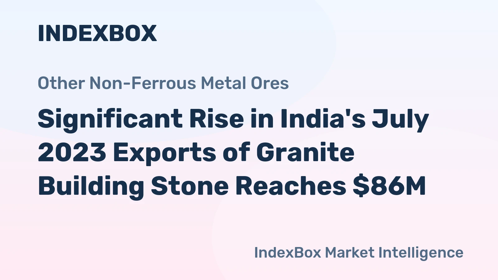 Significant Rise in India's July 2023 Exports of Granite Building Stone Reaches $86M