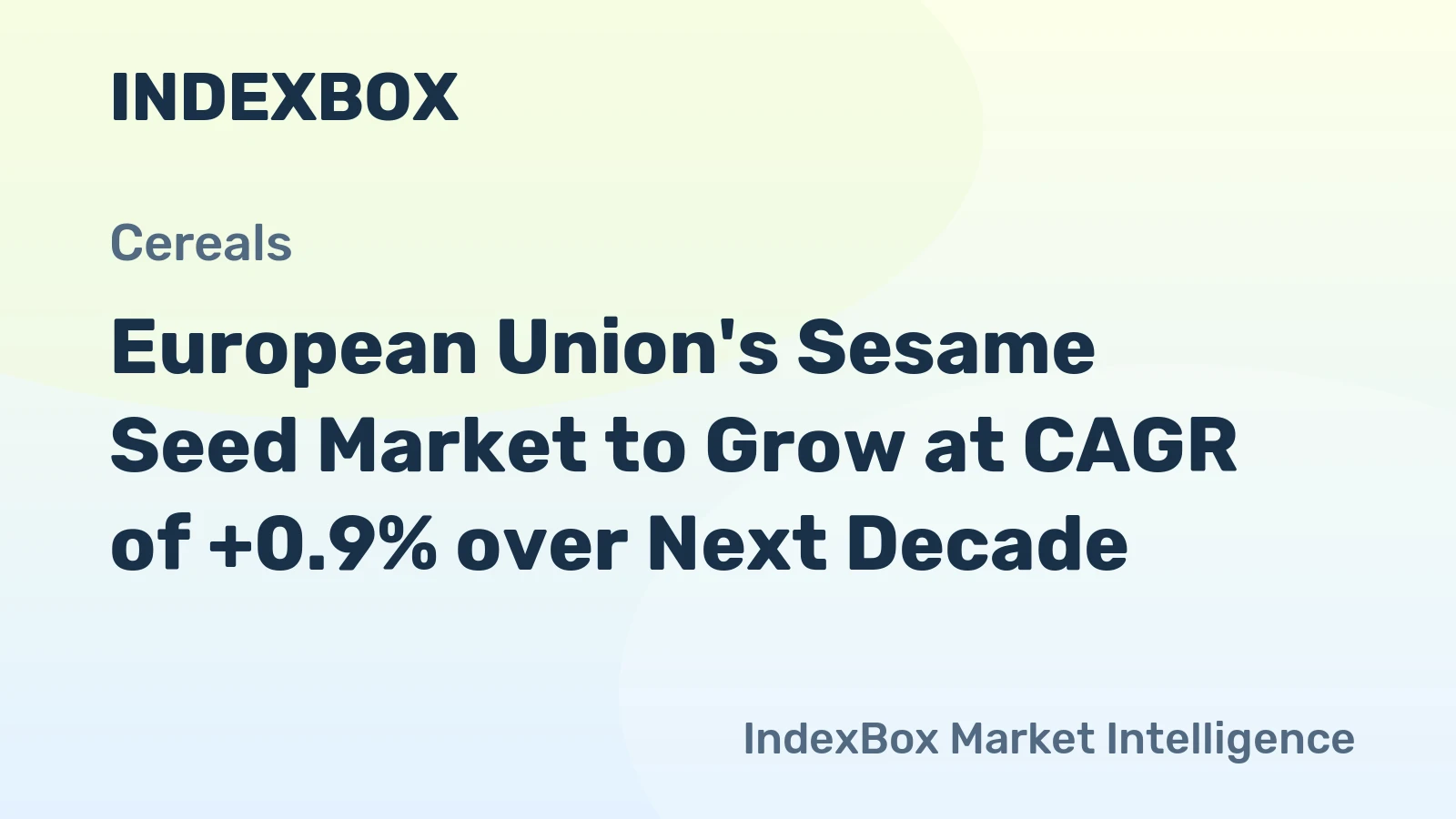 European Union's Sesame Seed Market to Grow at CAGR of +0.9% over Next Decade