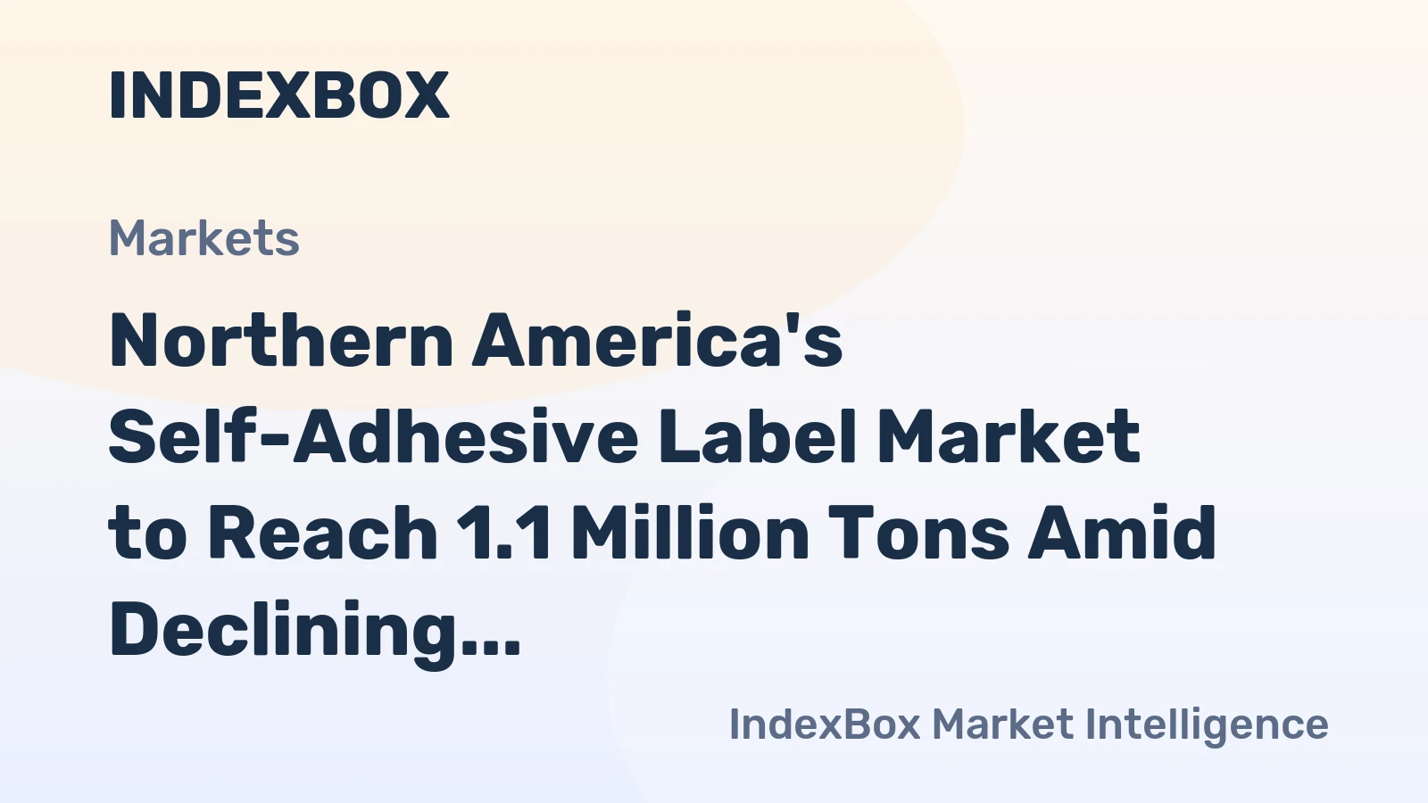 Northern America's Self-Adhesive Label Market to Reach 1.1 Million Tons Amid Declining Value