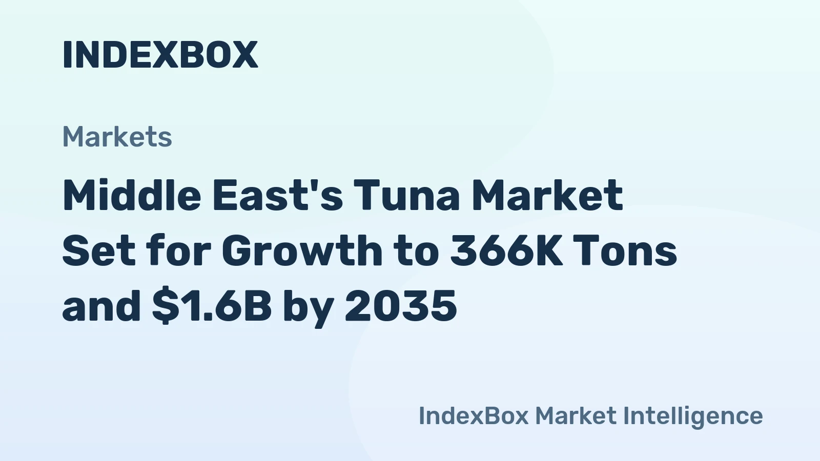 Middle East's Tuna Market Set for Growth to 366K Tons and $1.6B by 2035
