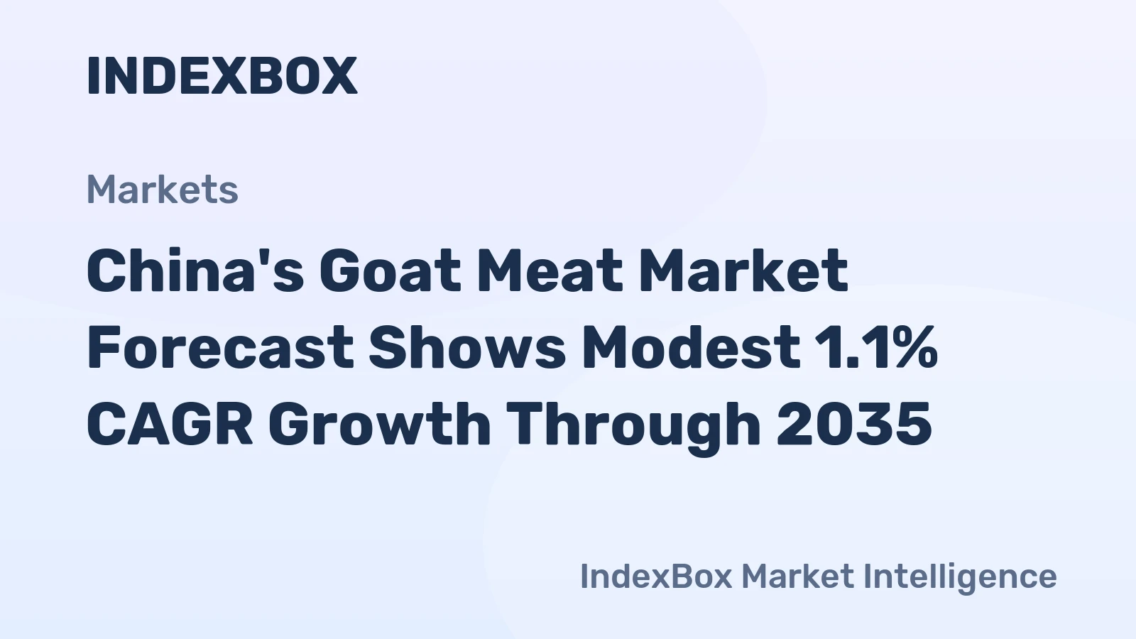 China's Goat Meat Market Forecast Shows Modest 1.1% CAGR Growth Through 2035