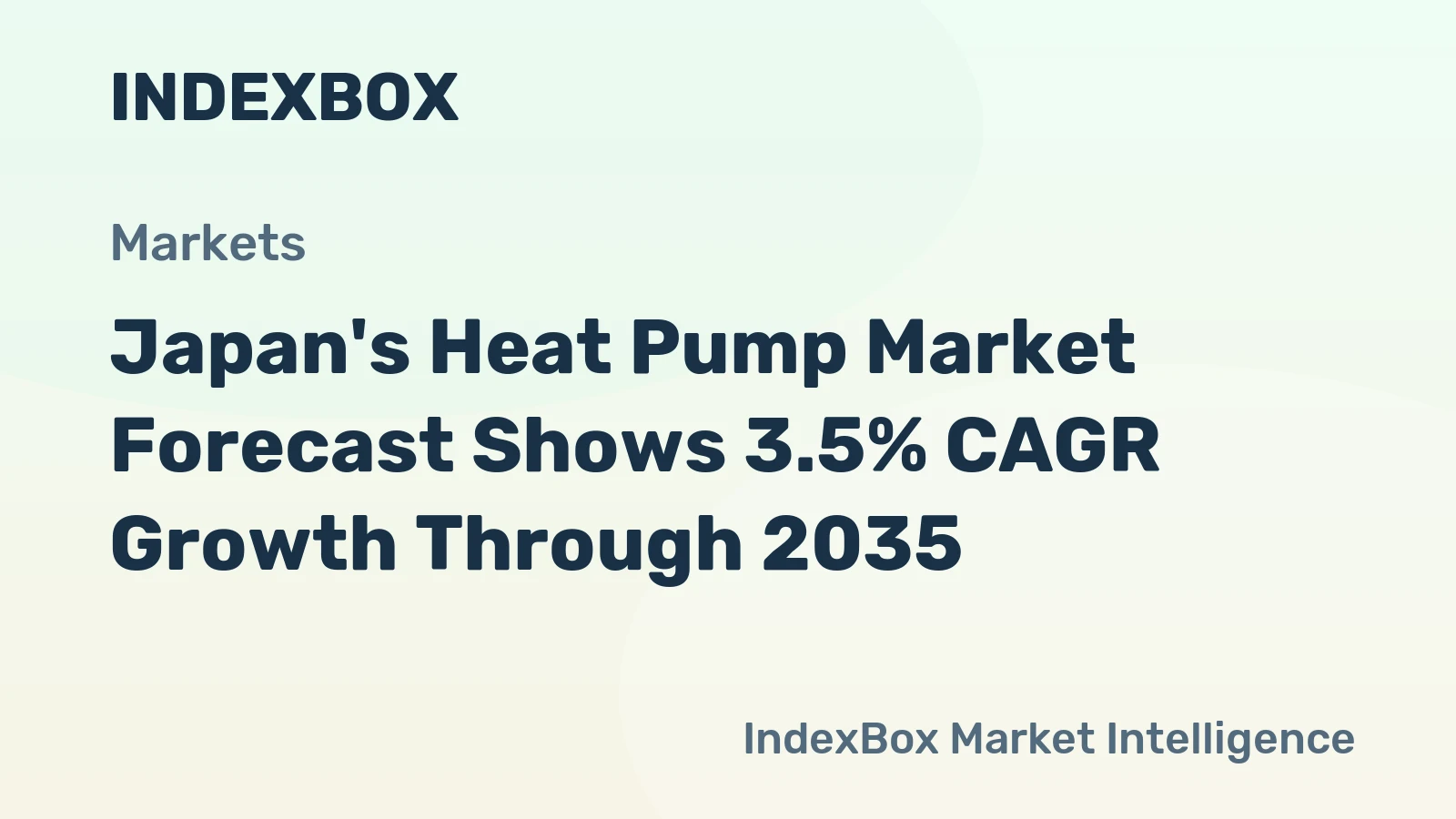 Japan's Heat Pump Market Forecast Shows 3.5% CAGR Growth Through 2035