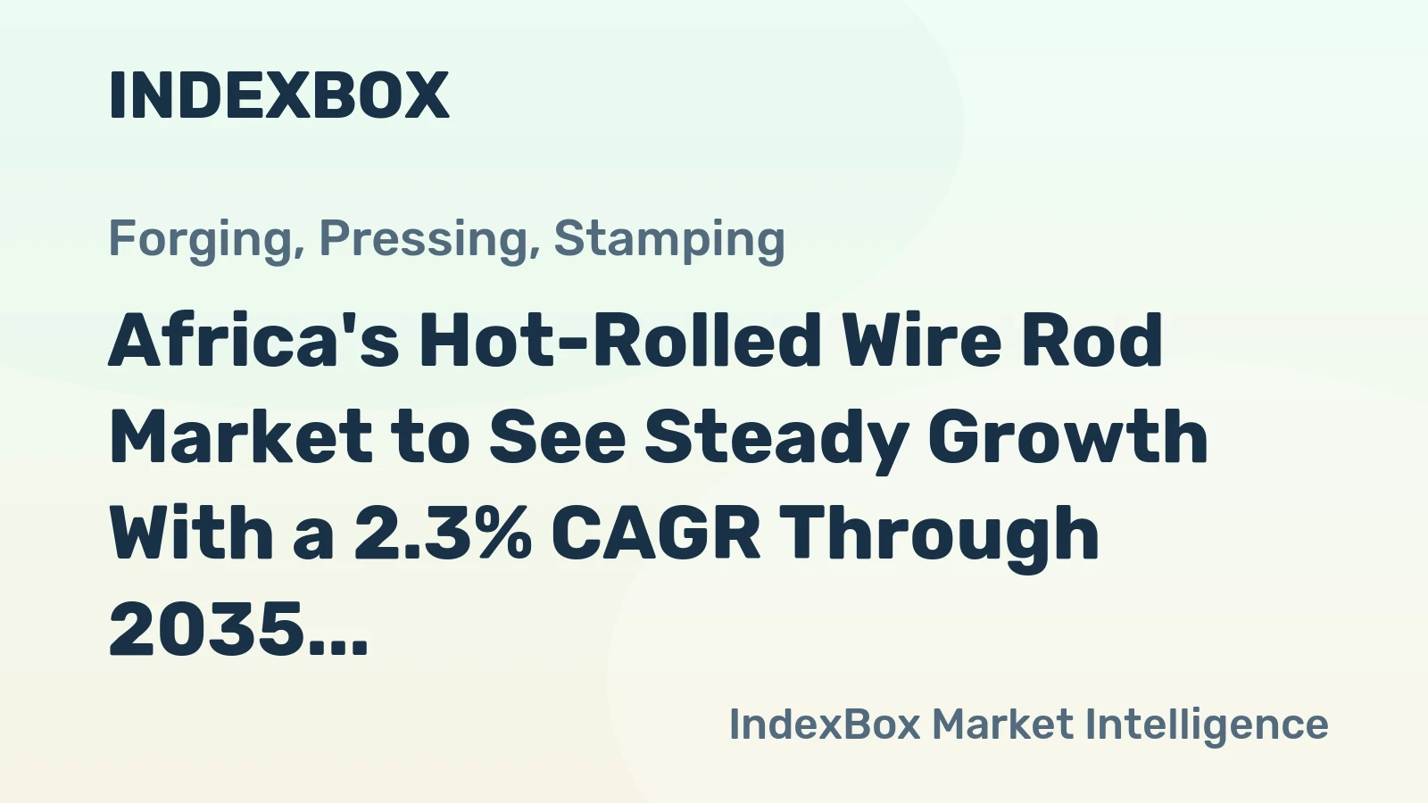 Africa's Hot-Rolled Wire Rod Market to See Steady Growth With a 2.3% CAGR Through 2035