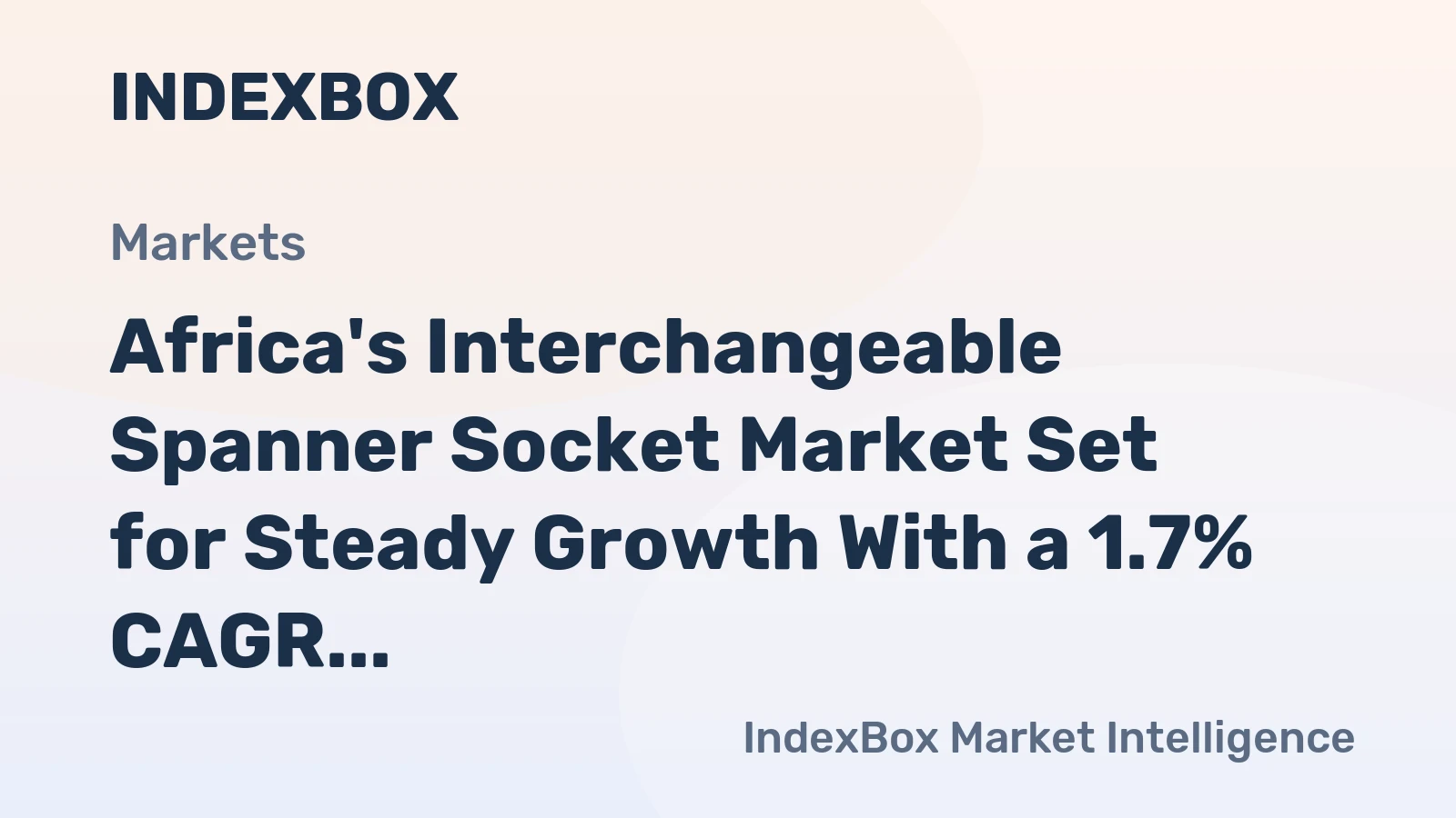 Africa's Interchangeable Spanner Socket Market Set for Steady Growth With a 1.7% CAGR in Value Through 2035
