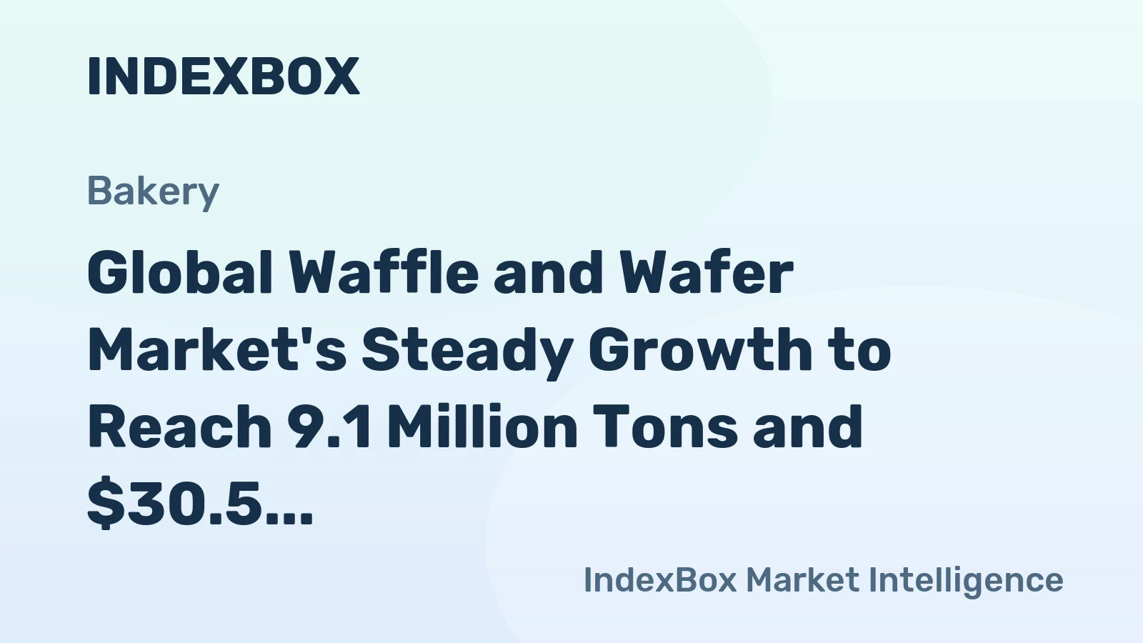 Global Waffle and Wafer Market's Steady Growth to Reach 9.1 Million Tons and $30.5 Billion