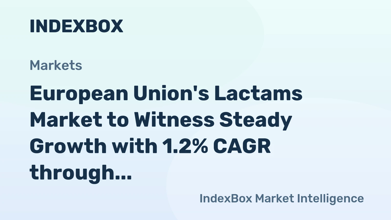 European Union's Lactams Market to Witness Steady Growth with 1.2% CAGR through 2035