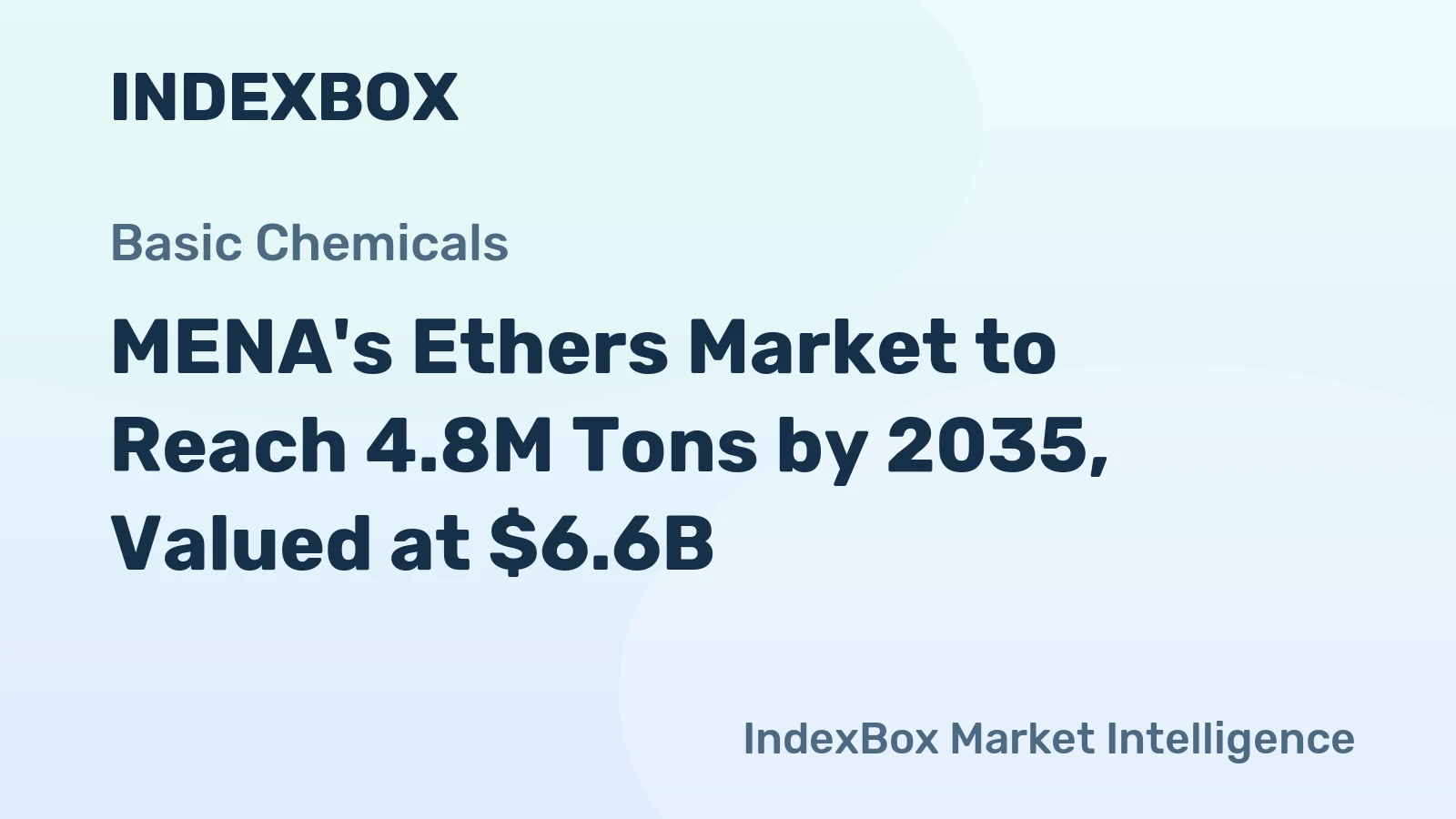 MENA's Ethers Market to Reach 4.8M Tons by 2035, Valued at $6.6B