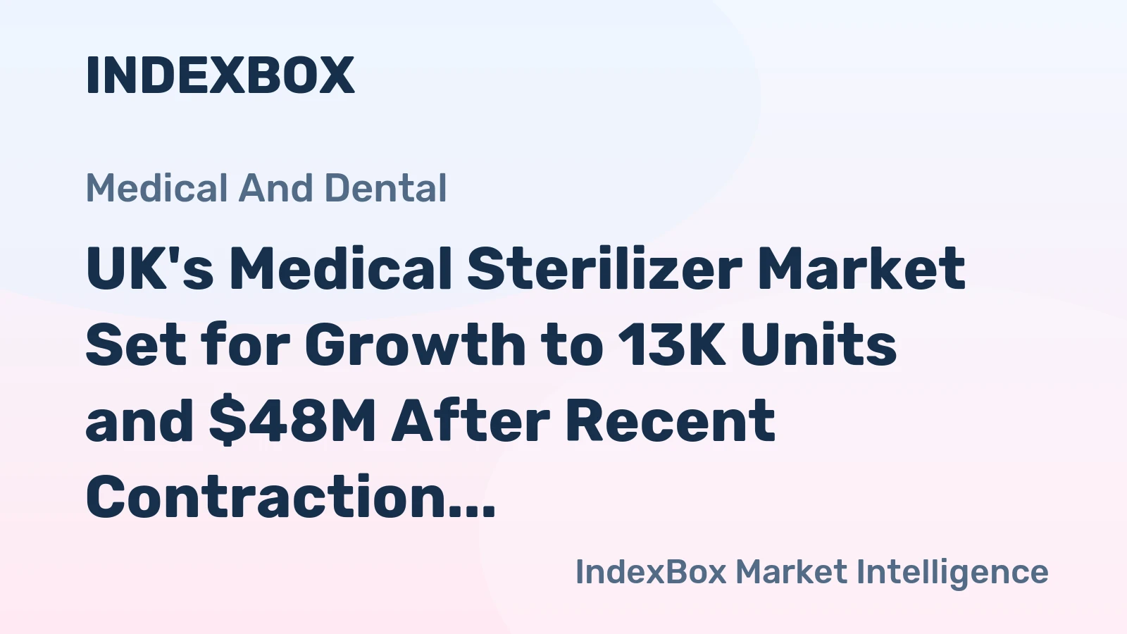 UK's Medical Sterilizer Market Set for Growth to 13K Units and $48M After Recent Contraction