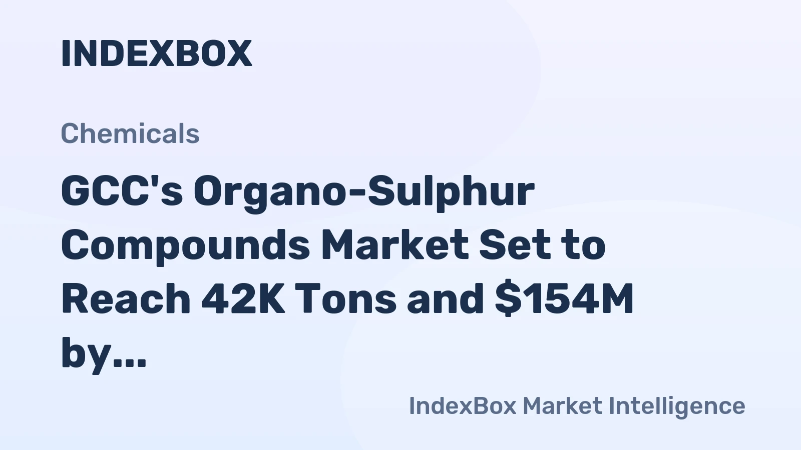 GCC's Organo-Sulphur Compounds Market Set to Reach 42K Tons and $154M by 2035