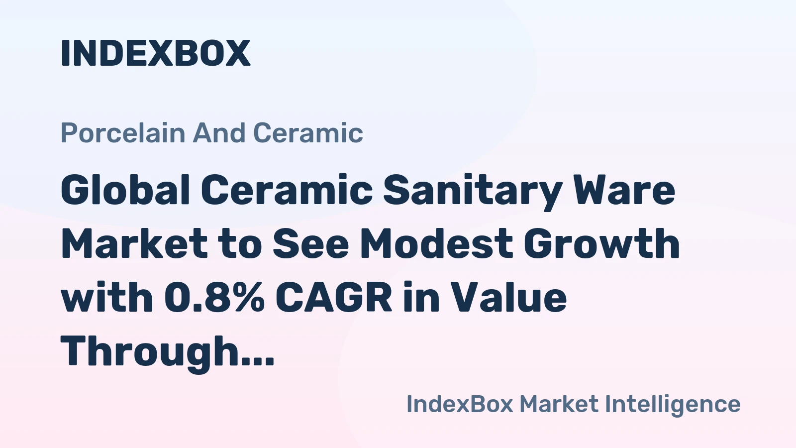 Global Ceramic Sanitary Ware Market to See Modest Growth with 0.8% CAGR in Value Through 2035