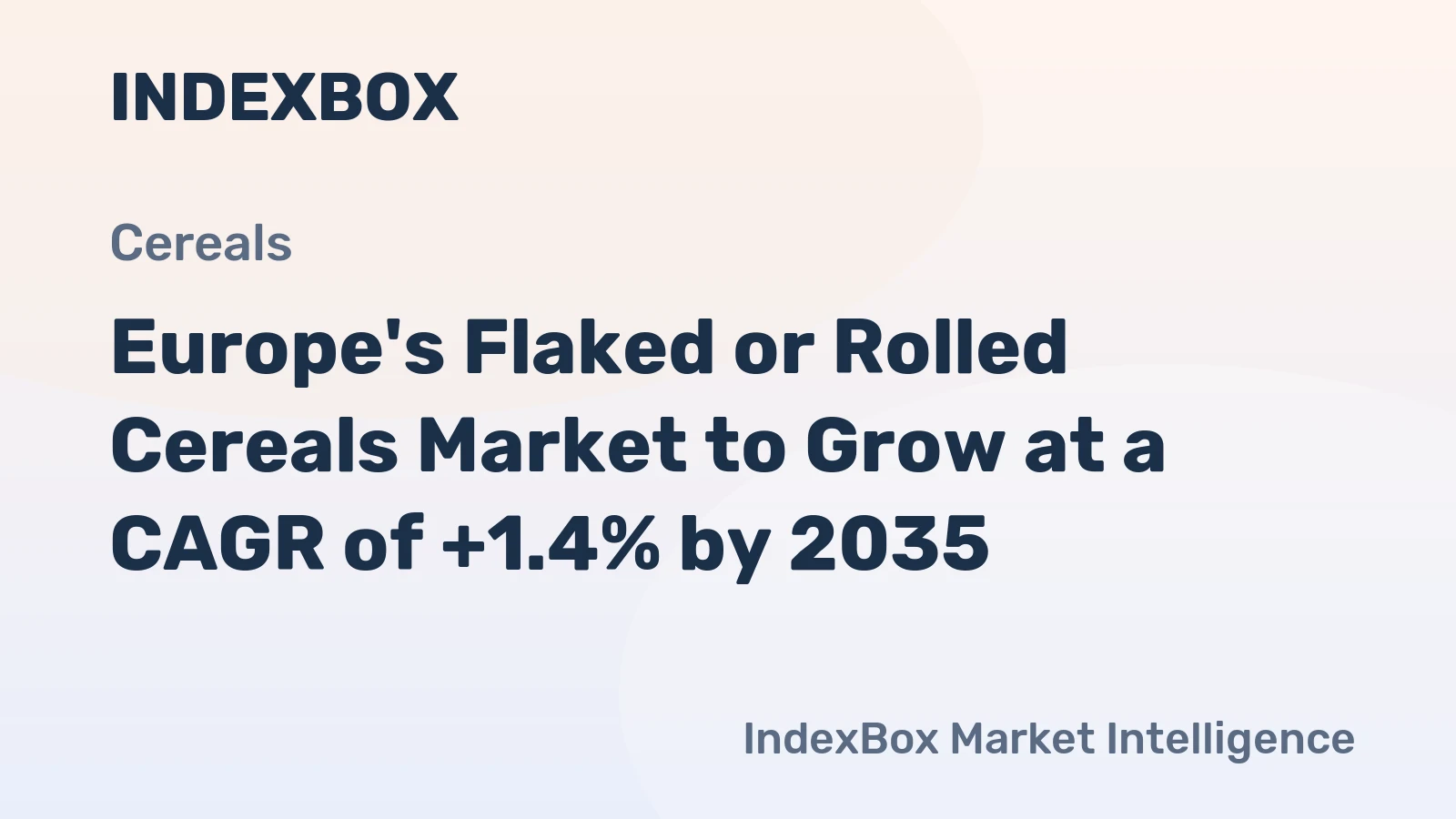Europe's Flaked or Rolled Cereals Market to Grow at a CAGR of +1.4% by 2035