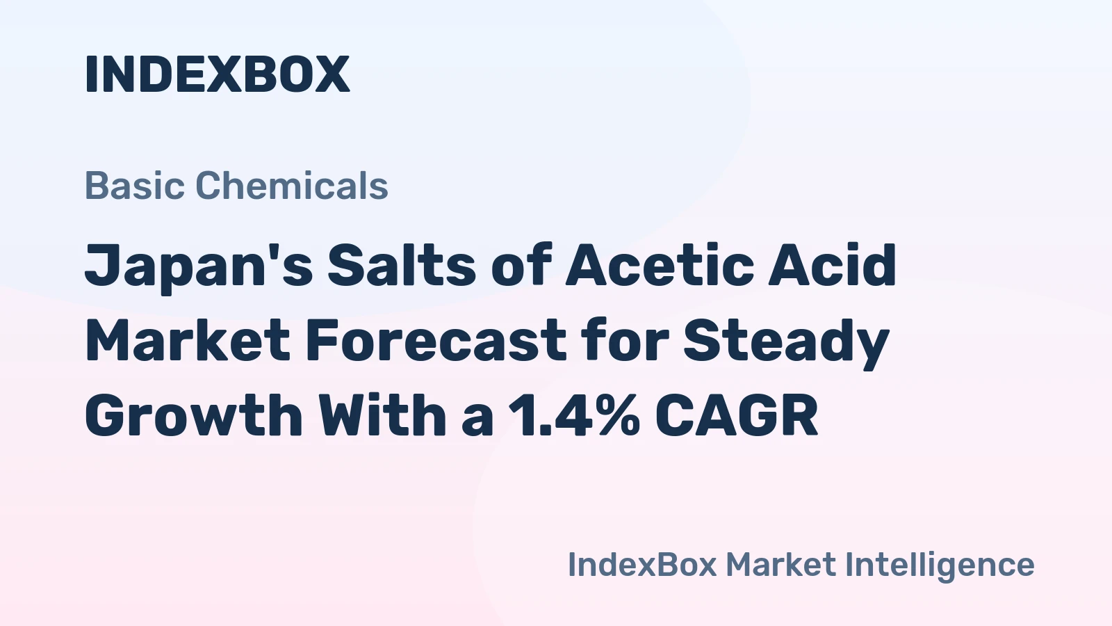 Japan's Salts of Acetic Acid Market Forecast for Steady Growth With a 1.4% CAGR