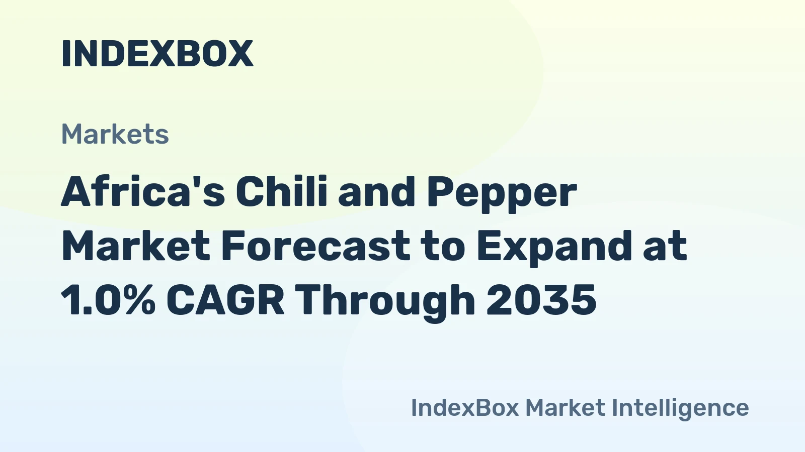 Africa's Chili and Pepper Market Forecast to Expand at 1.0% CAGR Through 2035