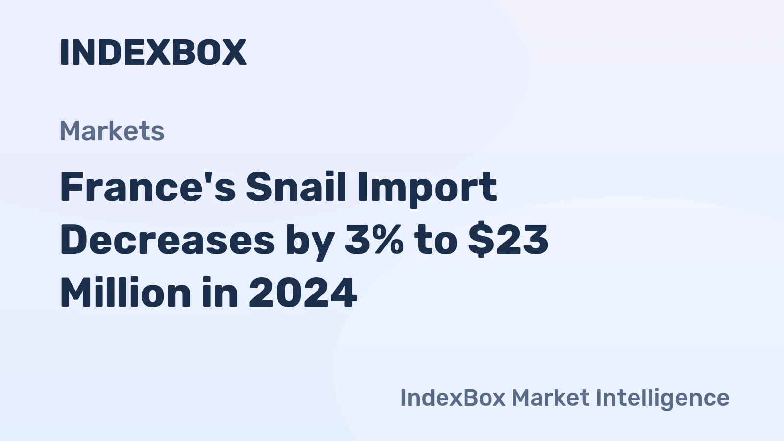 France's Snail Import Decreases by 3% to $23 Million in 2024