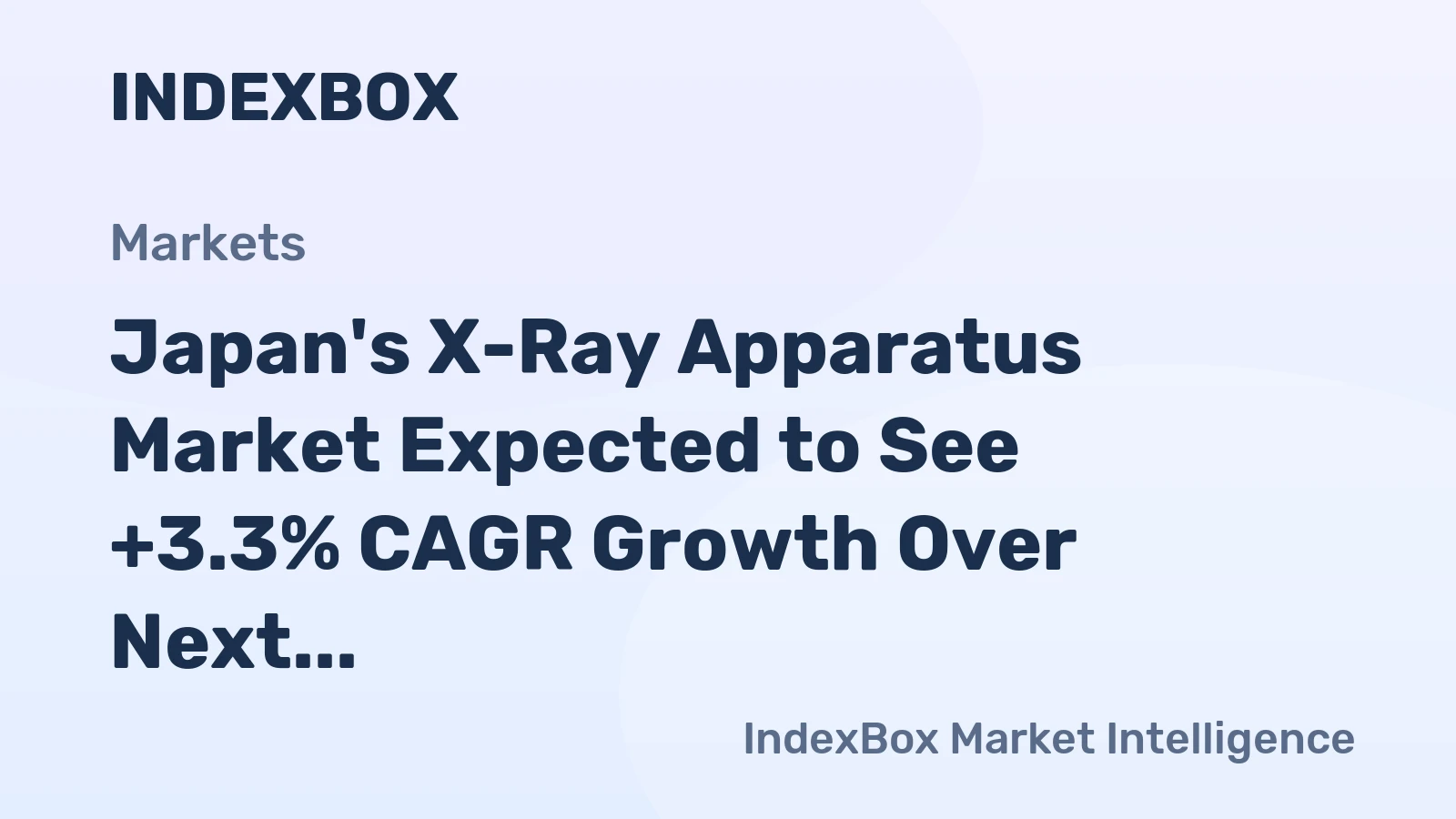 Japan's X-Ray Apparatus Market Expected to See +3.3% CAGR Growth Over Next Decade