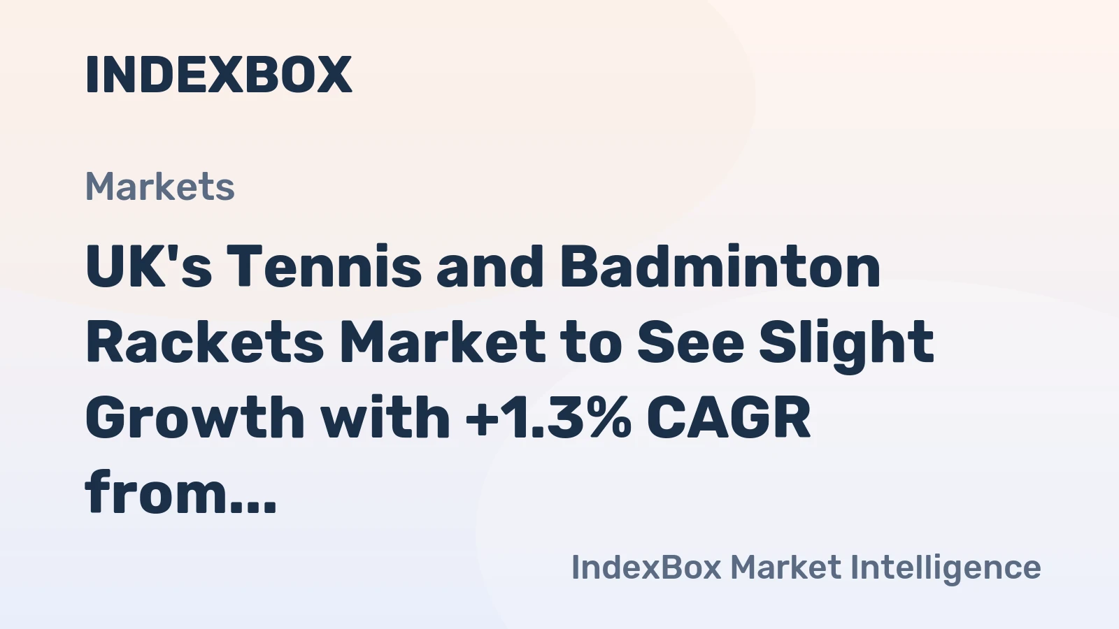 UK's Tennis and Badminton Rackets Market to See Slight Growth with +1.3% CAGR from 2024-2035