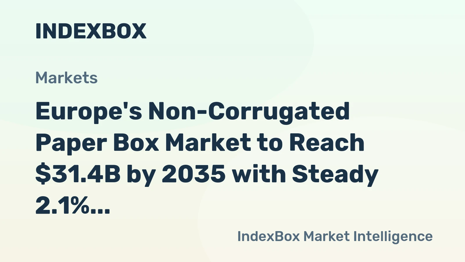 Europe's Non-Corrugated Paper Box Market to Reach $31.4B by 2035 with Steady 2.1% CAGR Growth