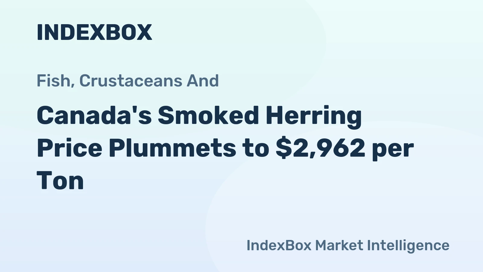 Canada's Smoked Herring Price Plummets to $2,962 per Ton