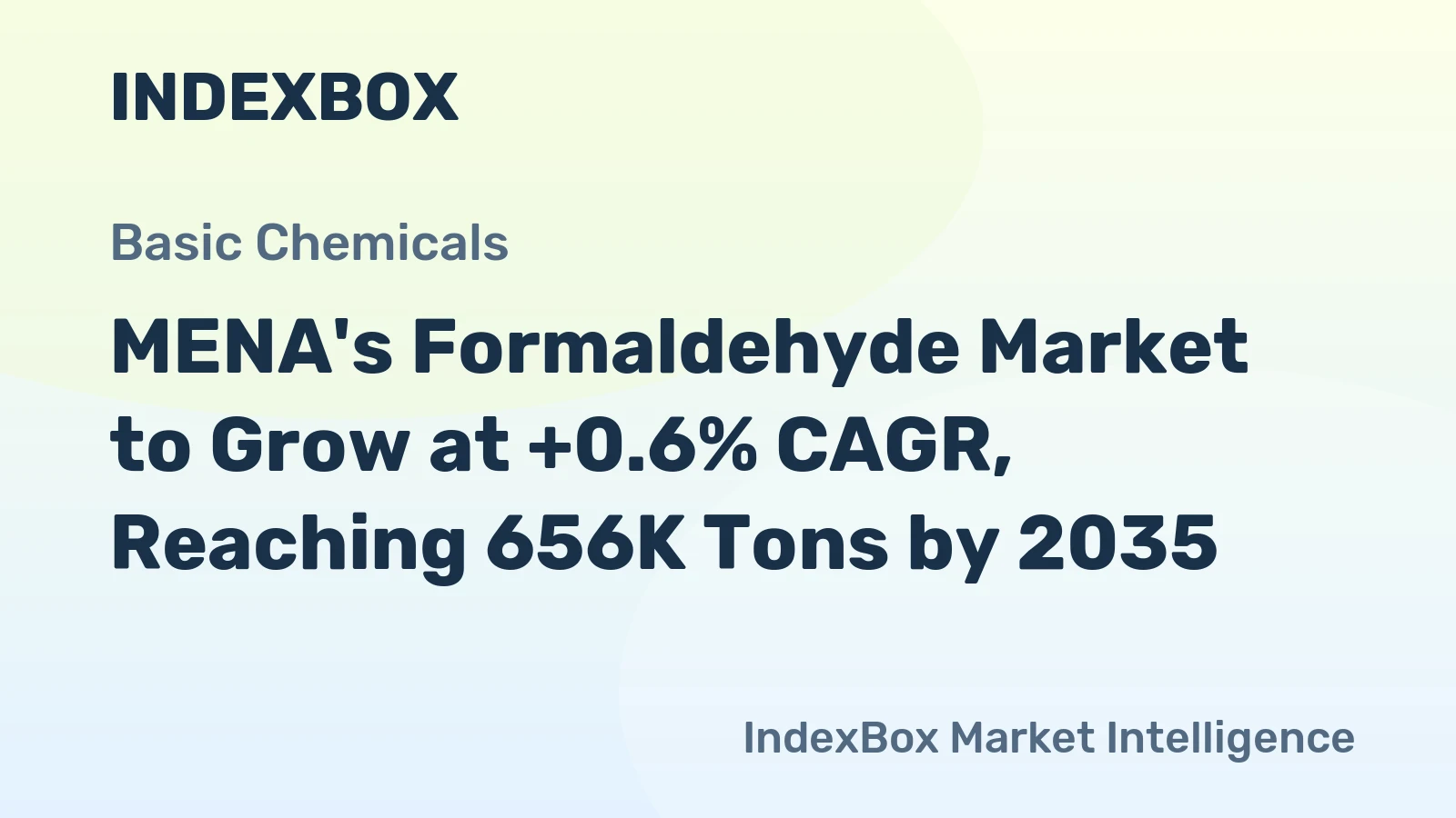 MENA's Formaldehyde Market to Grow at +0.6% CAGR, Reaching 656K Tons by 2035