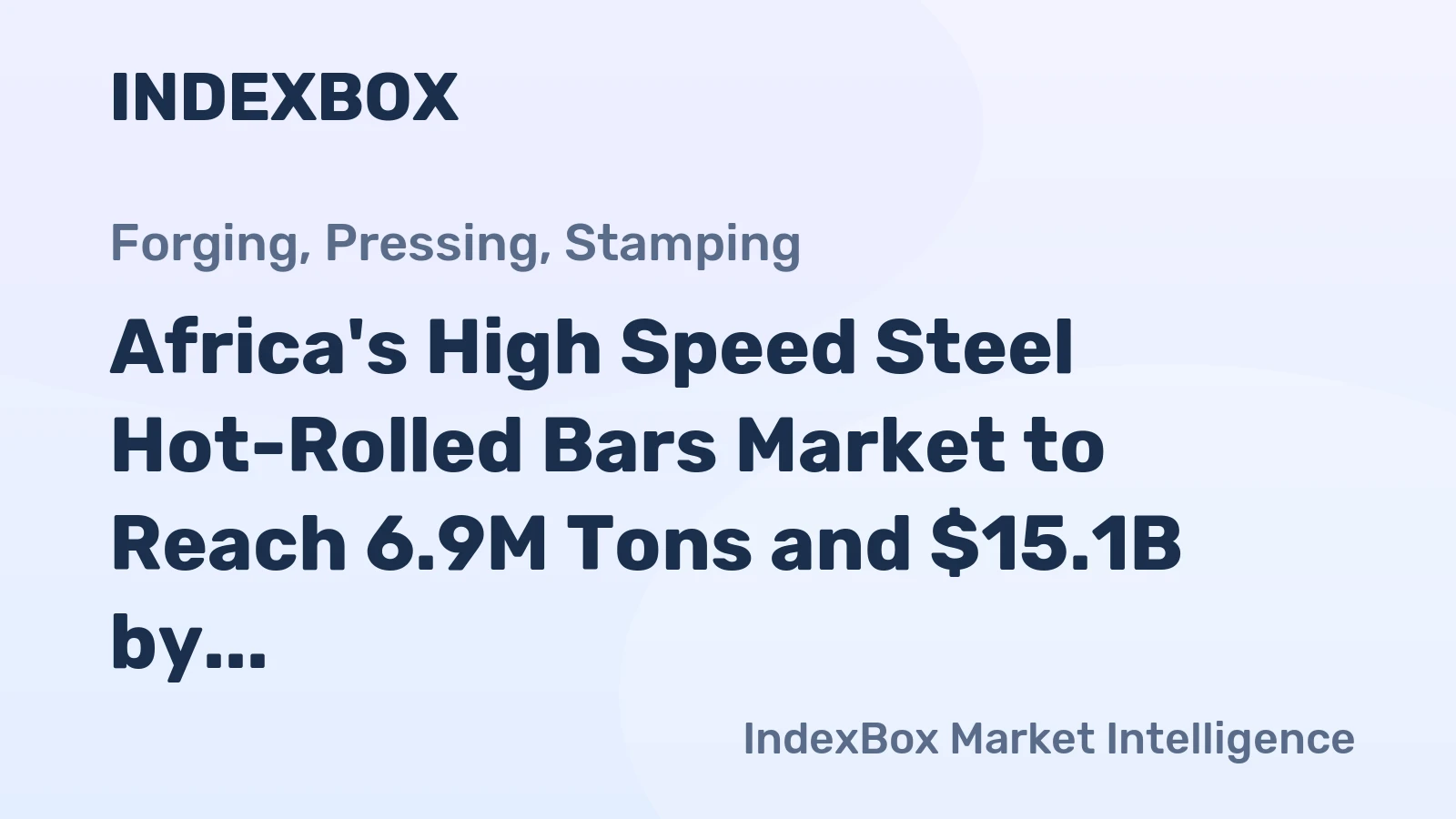 Africa's High Speed Steel Hot-Rolled Bars Market to Reach 6.9M Tons and $15.1B by 2035