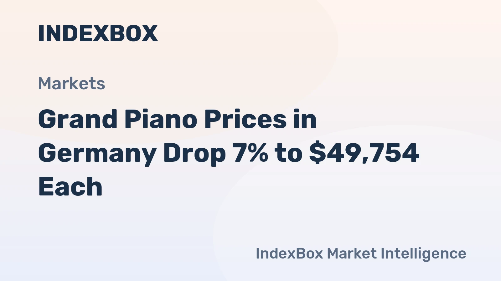 Grand Piano Prices in Germany Drop 7% to $49,754 Each