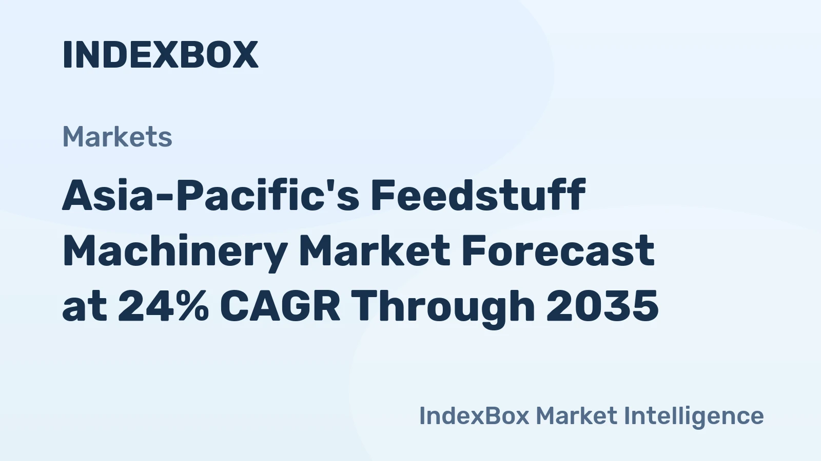 Asia-Pacific's Feedstuff Machinery Market Forecast at 24% CAGR Through 2035