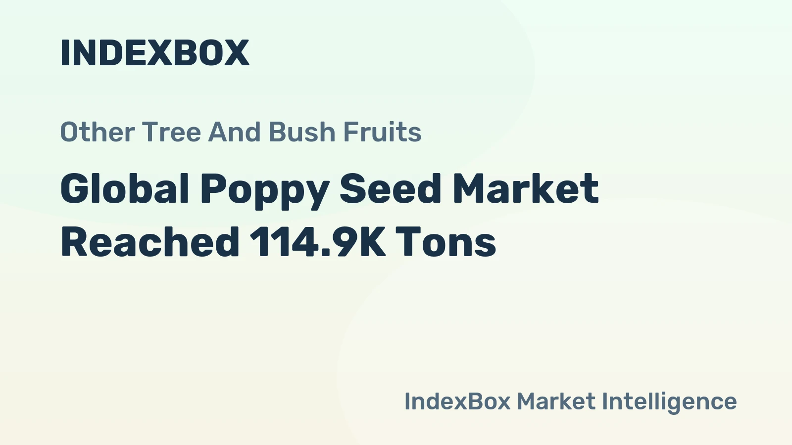 Global Poppy Seed Market Reached 114.9K Tons