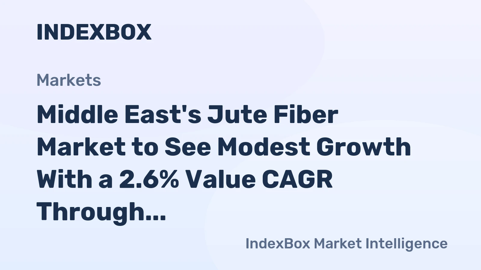 Middle East's Jute Fiber Market to See Modest Growth With a 2.6% Value CAGR Through 2035