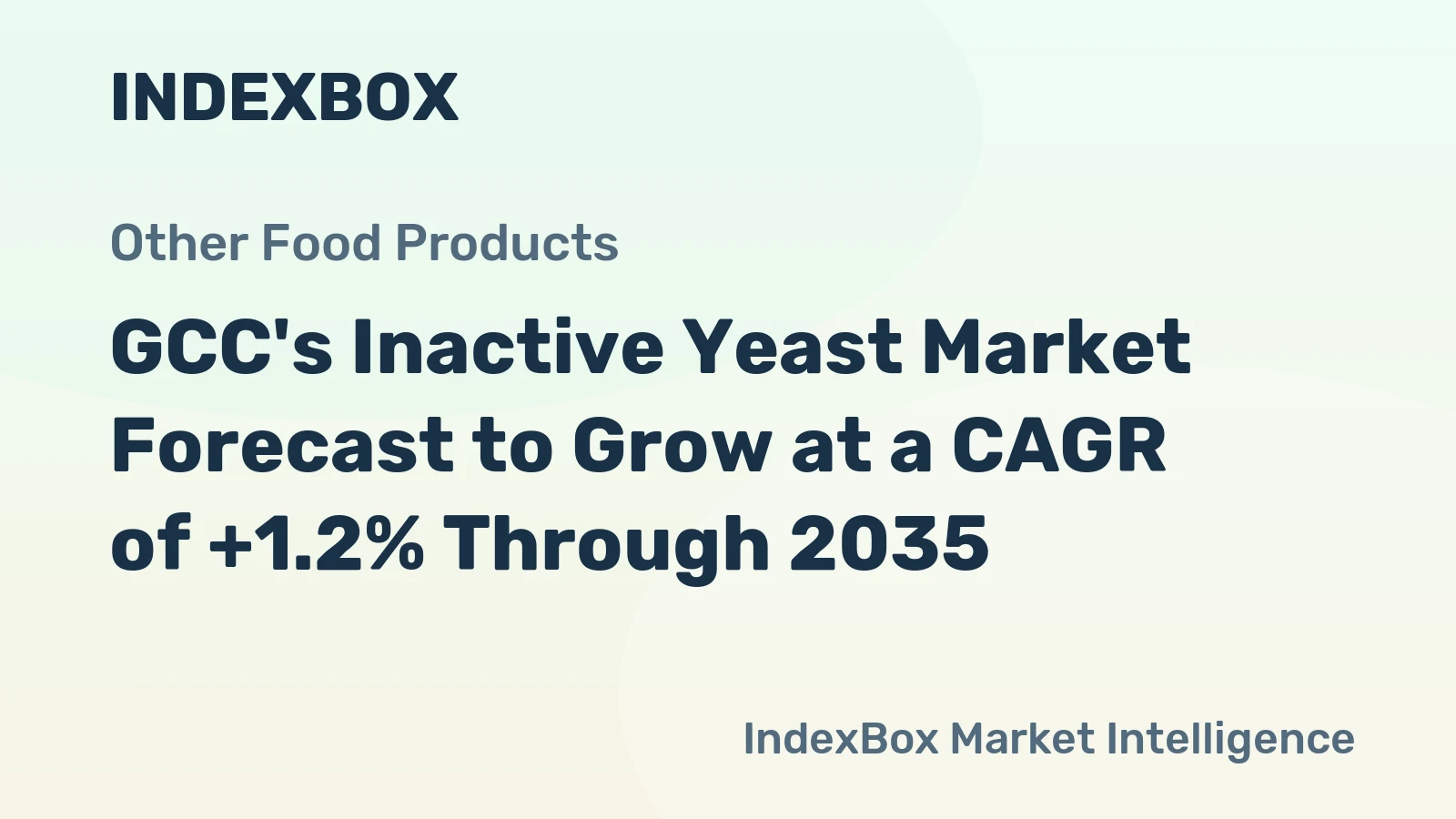 GCC's Inactive Yeast Market Forecast to Grow at a CAGR of +1.2% Through 2035