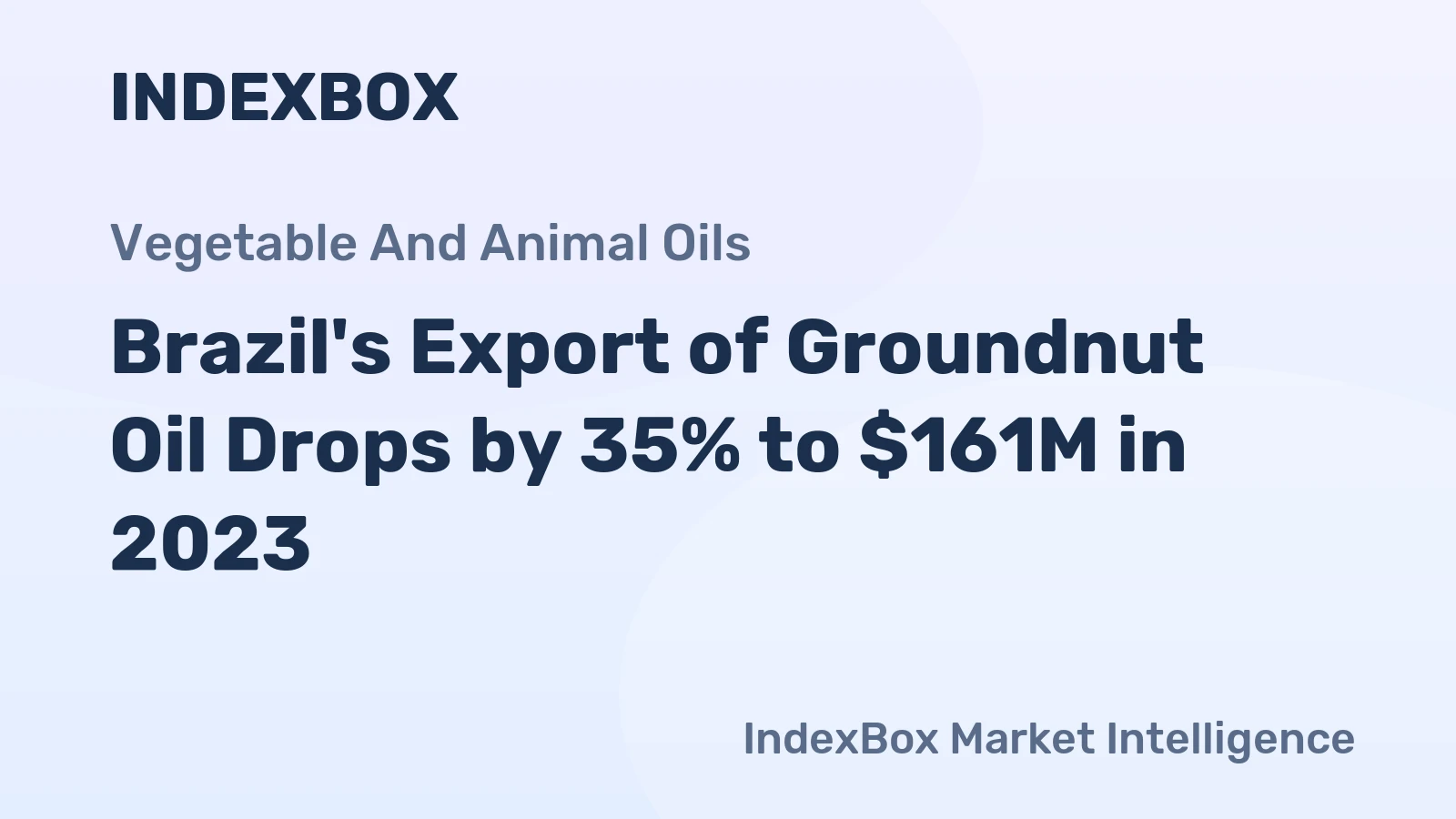 Brazil's Export of Groundnut Oil Drops by 35% to $161M in 2023