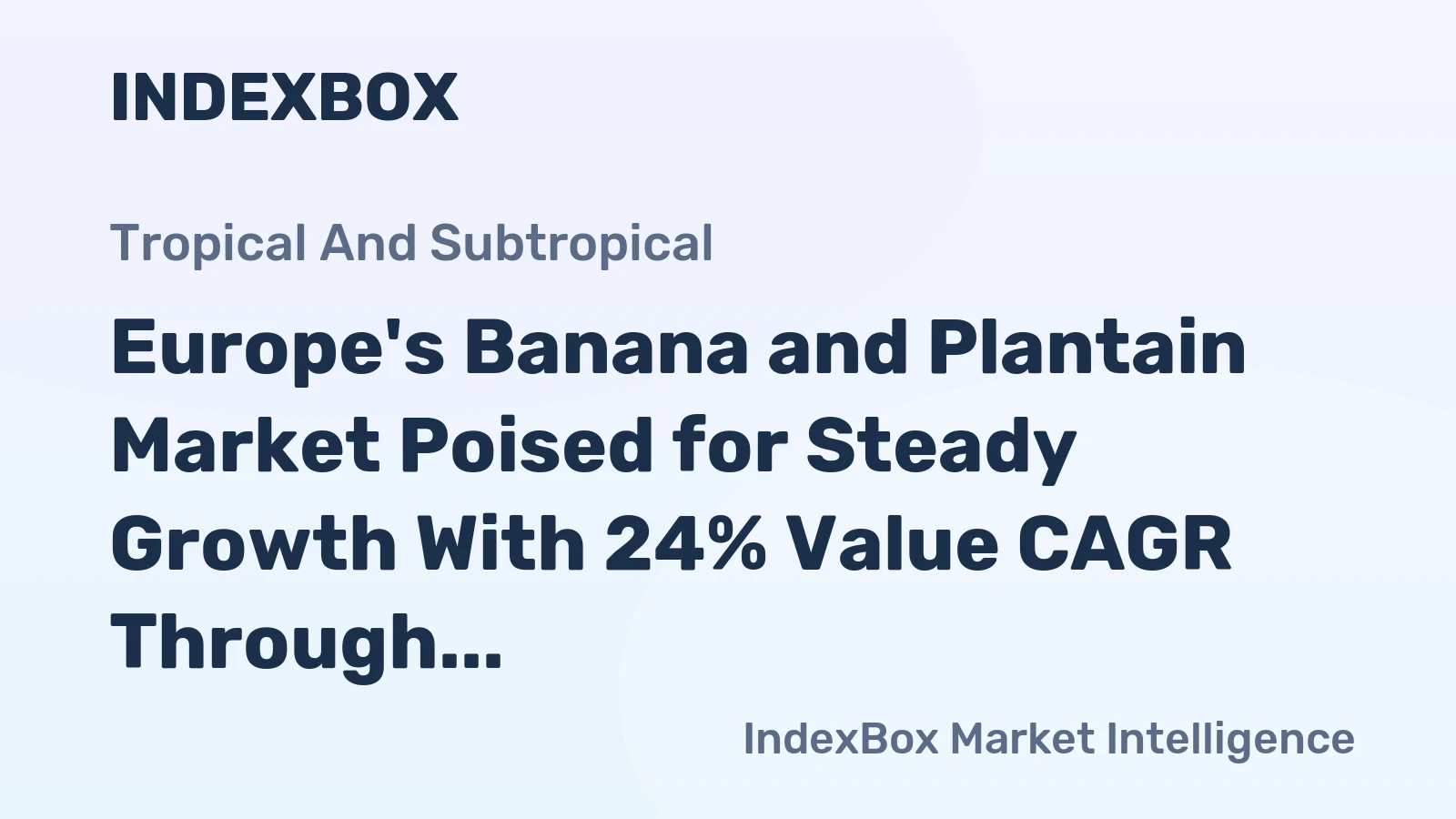 Europe's Banana and Plantain Market Poised for Steady Growth With 24% Value CAGR Through 2035