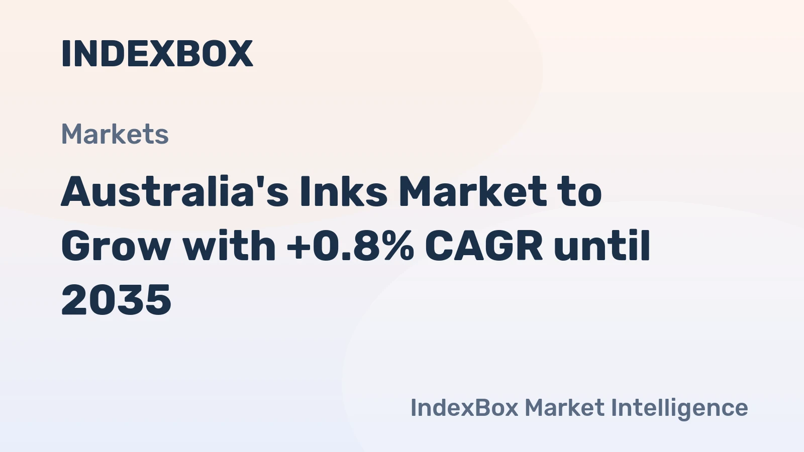 Australia's Inks Market to Grow with +0.8% CAGR until 2035