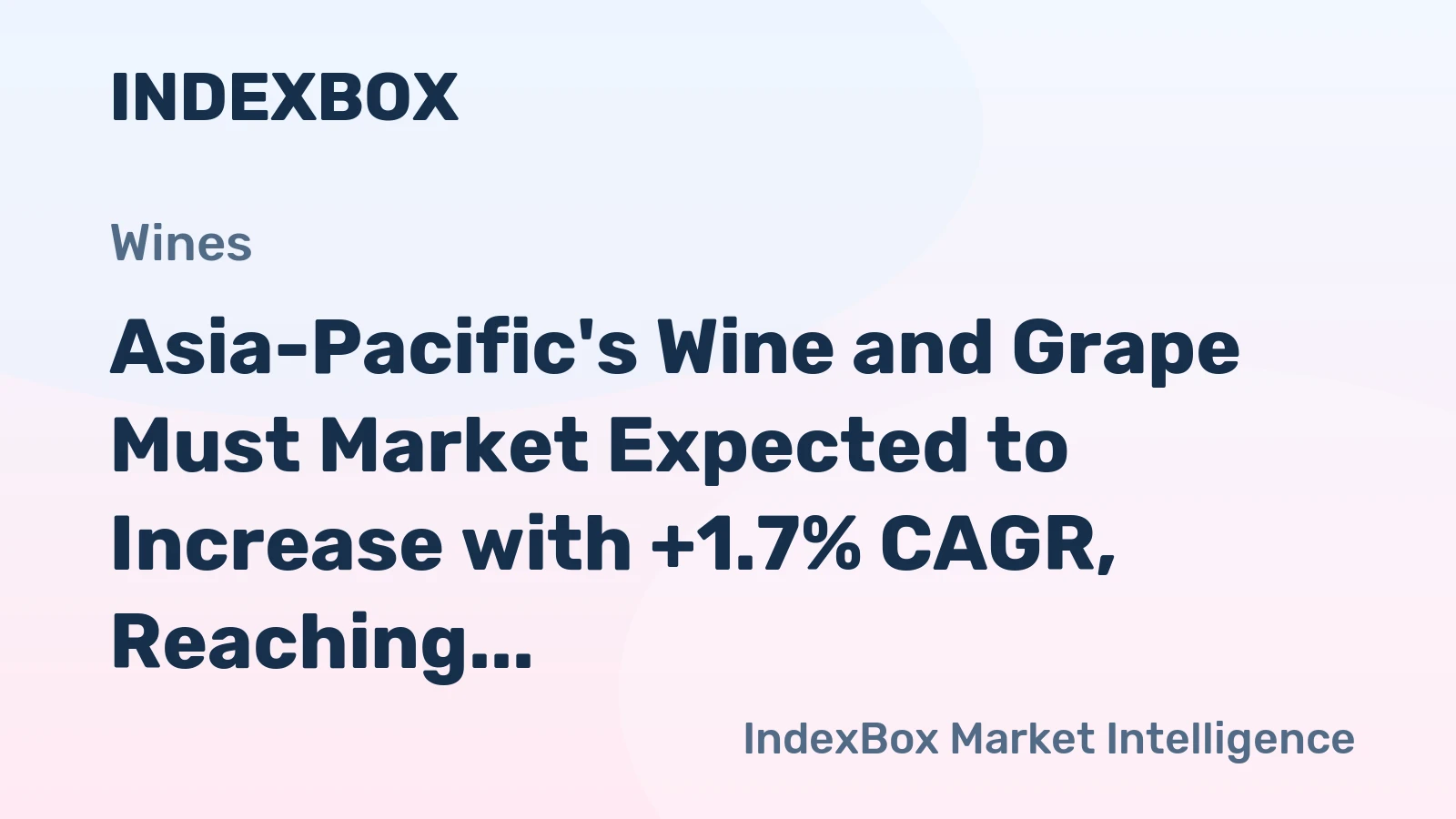 Asia-Pacific's Wine and Grape Must Market Expected to Increase with +1.7% CAGR, Reaching 24B Litres in Volume and $150.1B in Value by 2035