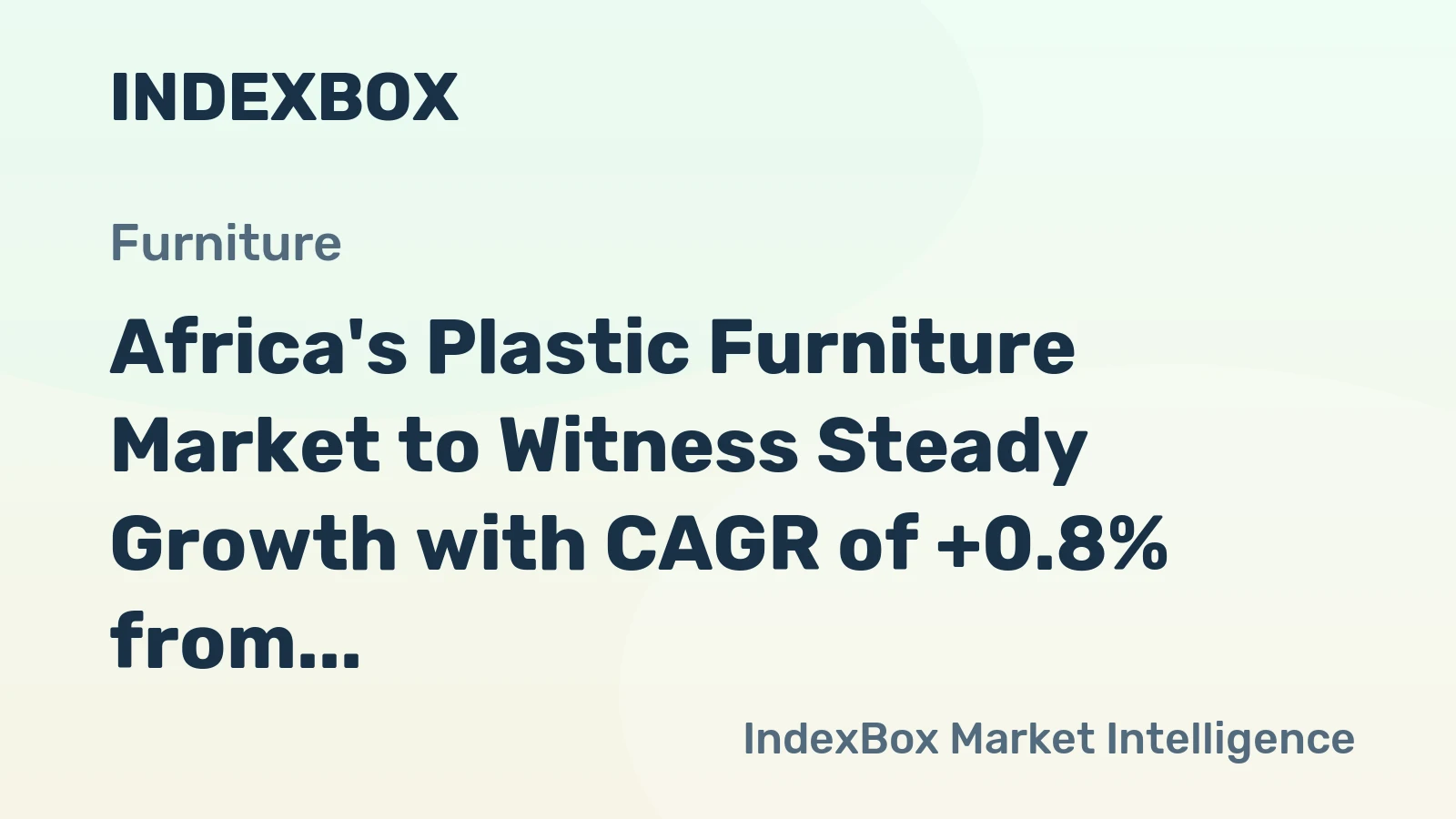 Africa's Plastic Furniture Market to Witness Steady Growth with CAGR of +0.8% from 2024 to 2035