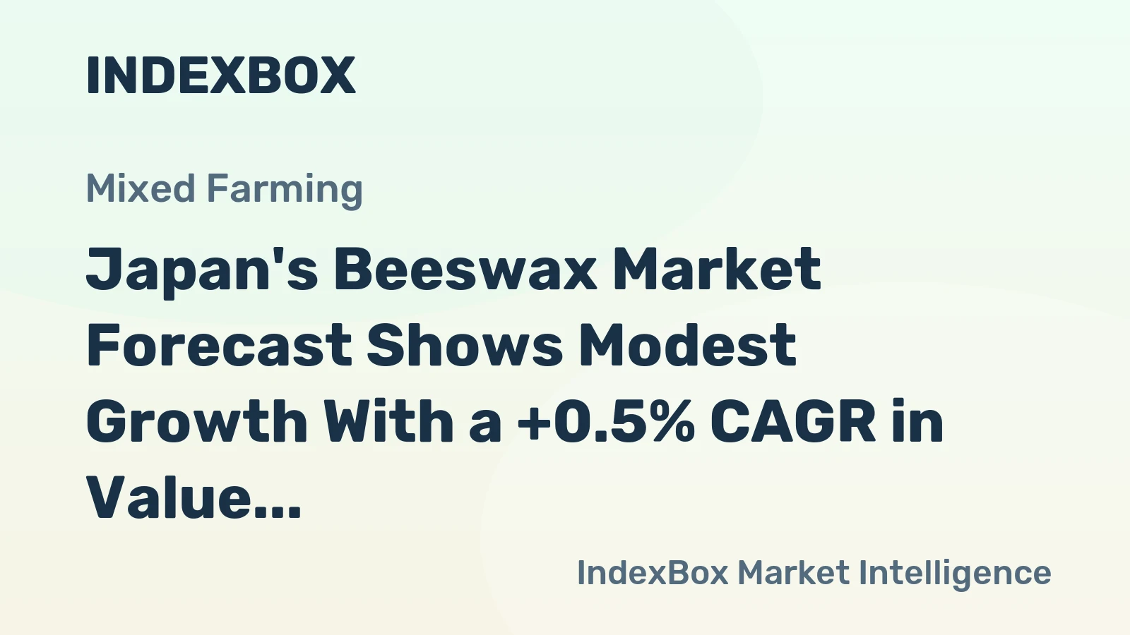 Japan's Beeswax Market Forecast Shows Modest Growth With a +0.5% CAGR in Value