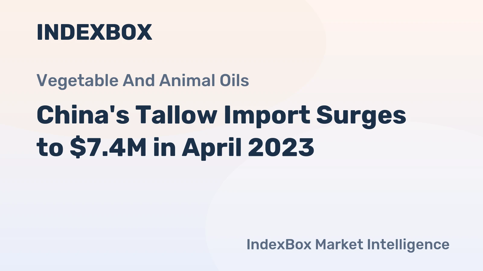 China's Tallow Import Surges to $7.4M in April 2023