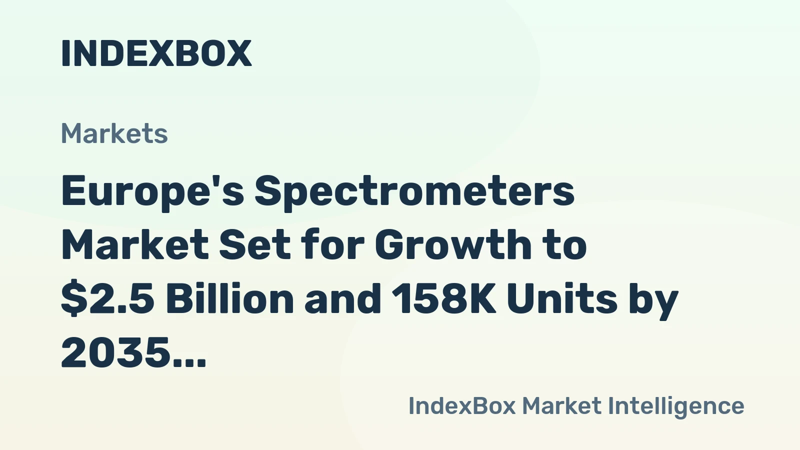 Europe's Spectrometers Market Set for Growth to $2.5 Billion and 158K Units by 2035