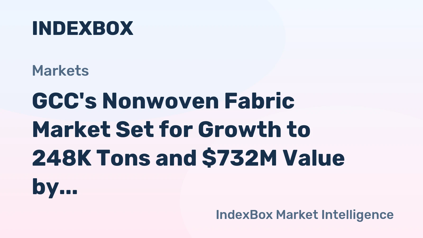 GCC's Nonwoven Fabric Market Set for Growth to 248K Tons and $732M Value by 2035