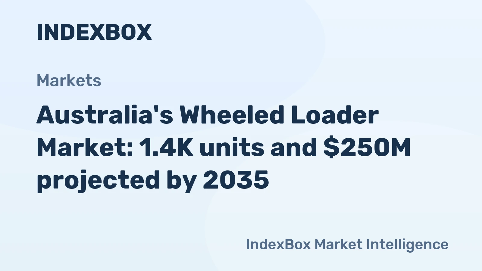 Australia's Wheeled Loader Market: 1.4K units and $250M projected by 2035