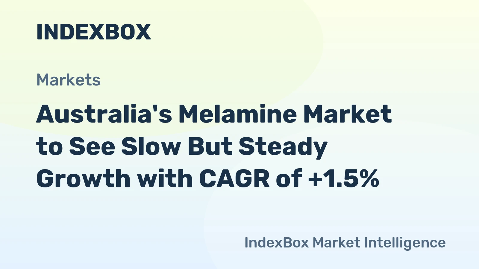 Australia's Melamine Market to See Slow But Steady Growth with CAGR of +1.5%
